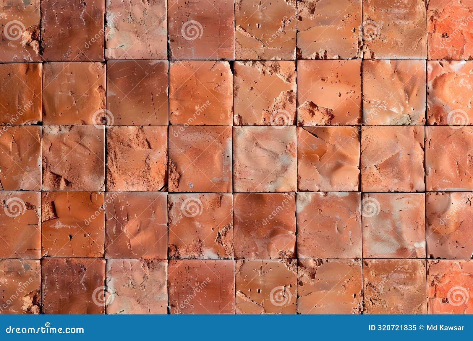 Terracotta Wall Tiles - High Resolution Texture Stock Illustration ...