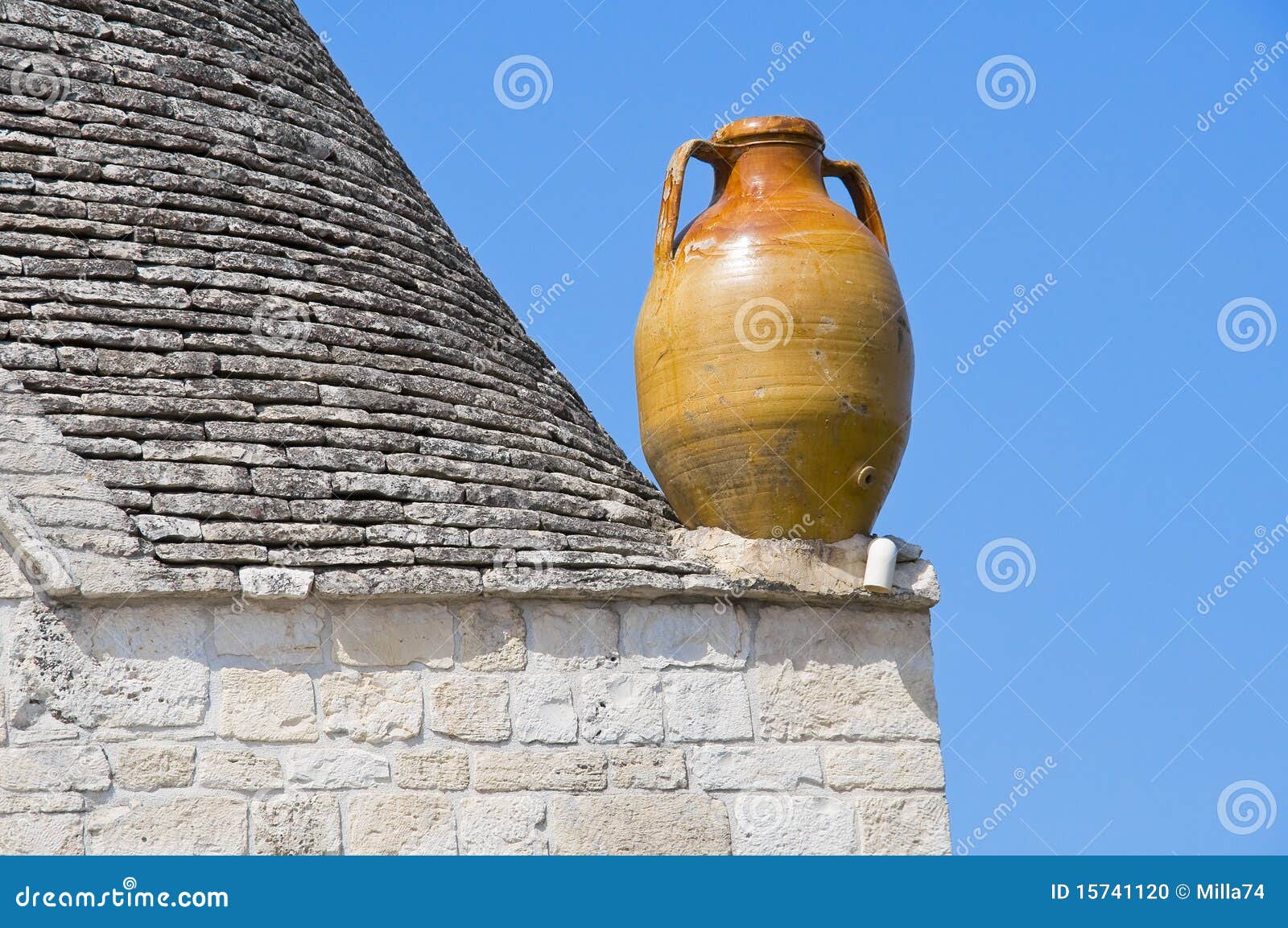 Terracotta Water Jug. Alberobello. Apulia Stock Photo - Image of ...