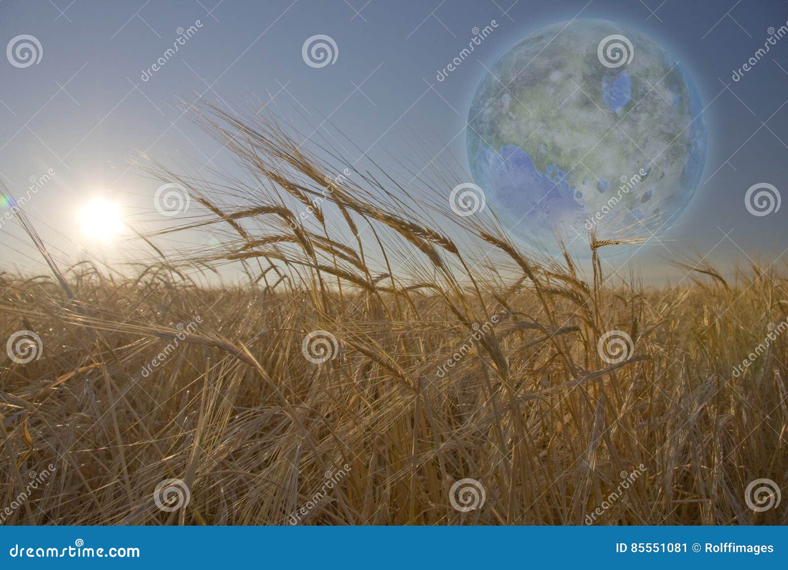 Terraformed Luna Seen From Earth Royalty-Free Stock Photography ...