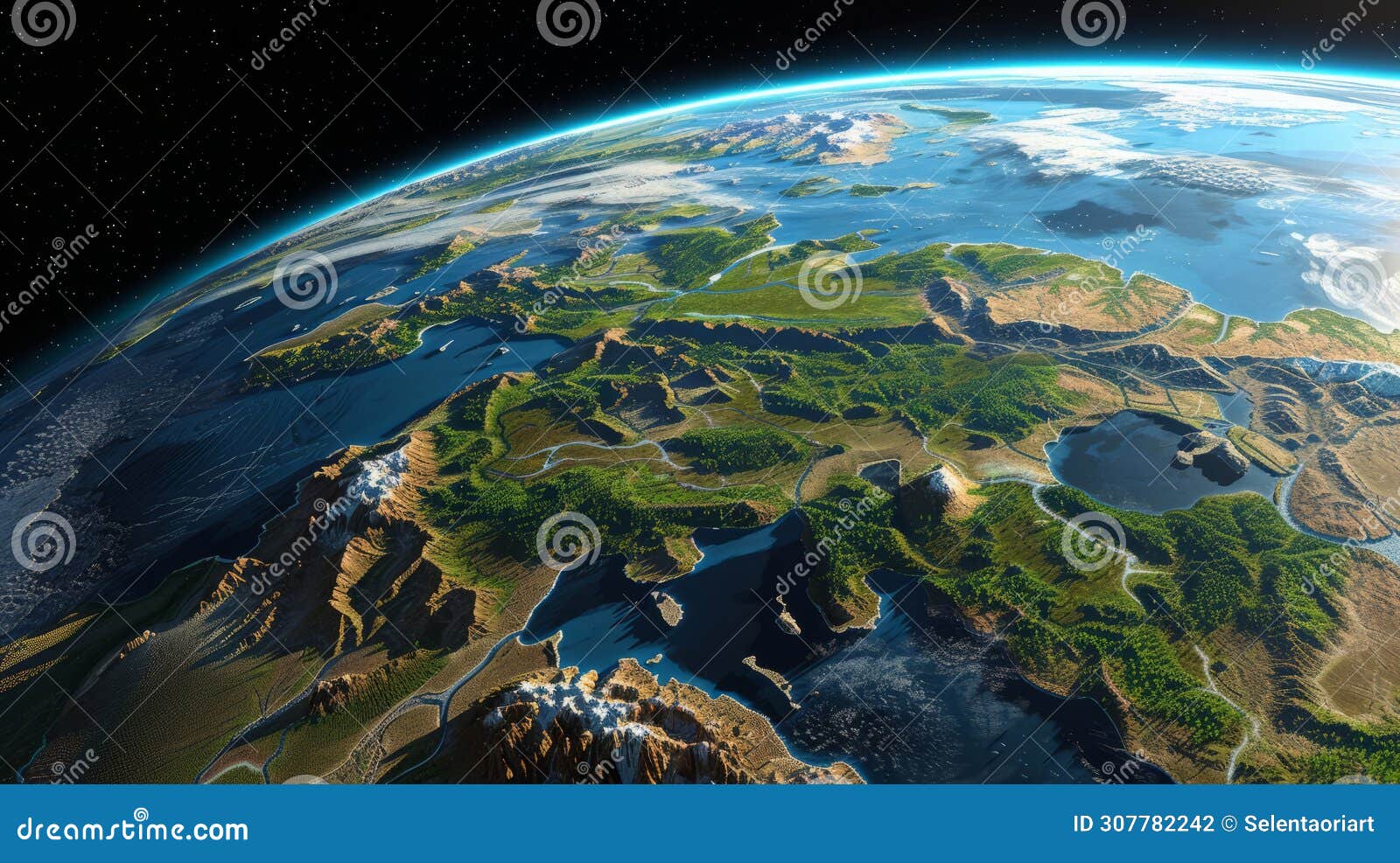 Terraformed Planets Visualized Stock Illustration - Illustration of ...