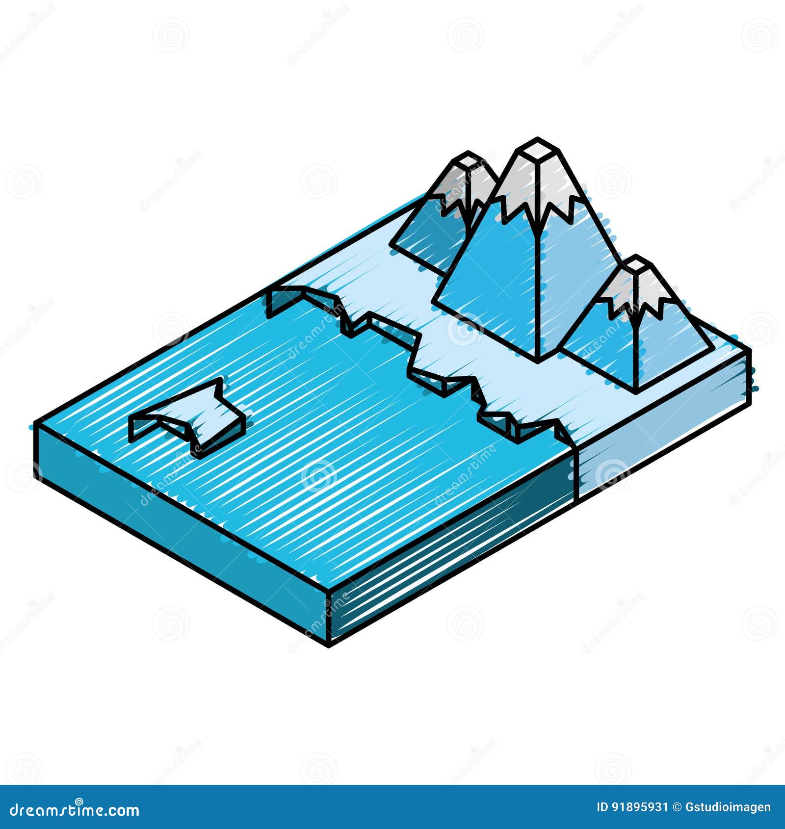Terrain isometric icon stock vector. Illustration of ground - 91895931