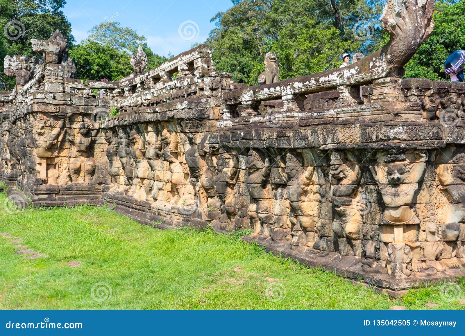 Terraza De La Terraza Del ANG Del Elefante Del Rey Del Leproso Imagen ...