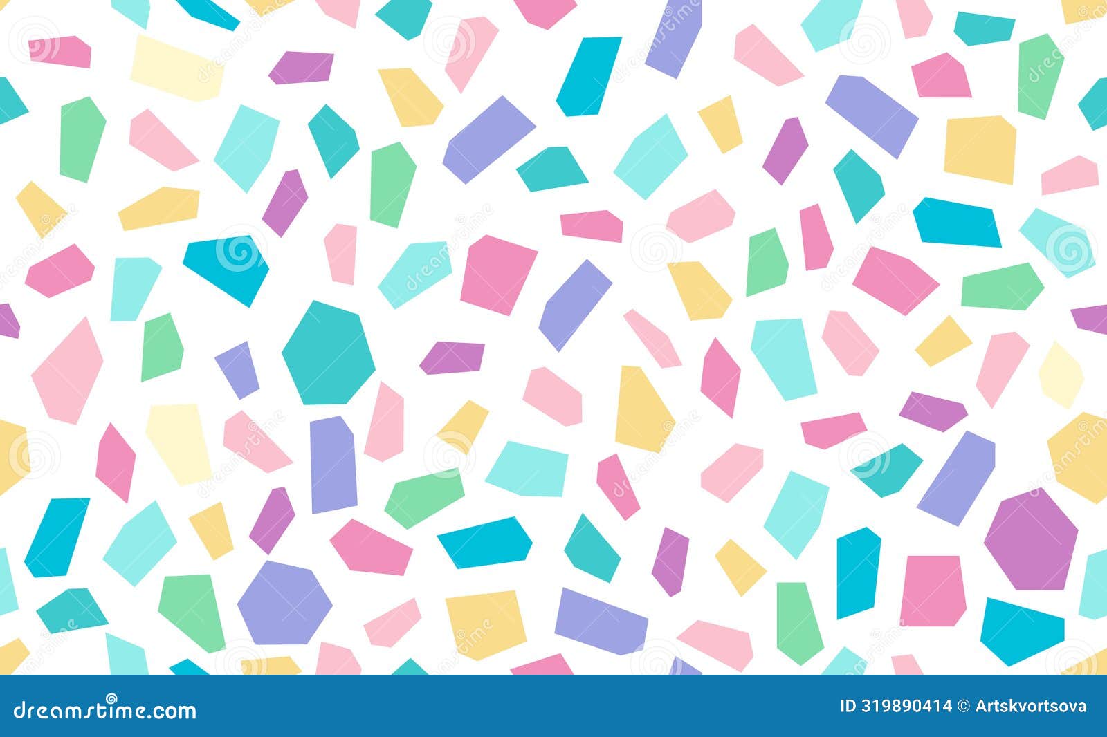 Terrazzo Background In Cute Pastel Pattern. Seamless Pattern With ...