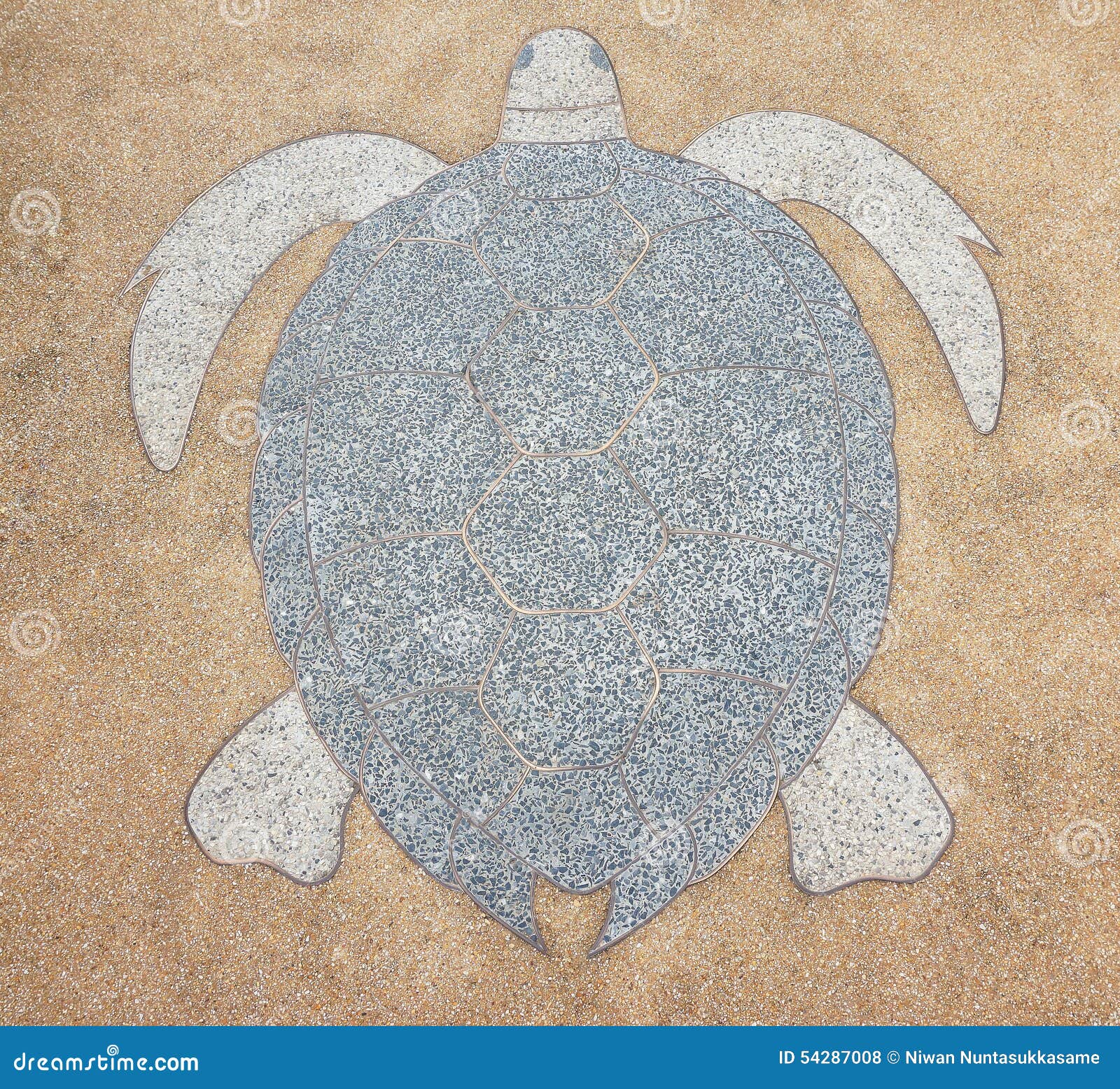 Terrazzo Floor, Patterned Snapping Turtle Stock Photo - Image of ...