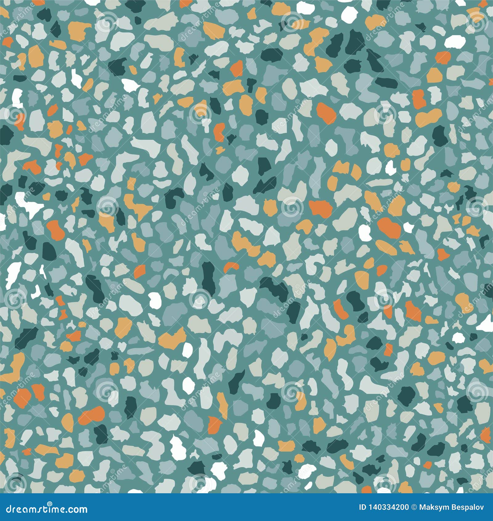Terrazzo Flooring, Blue Seamless Pattern Background Texture. Abstract ...