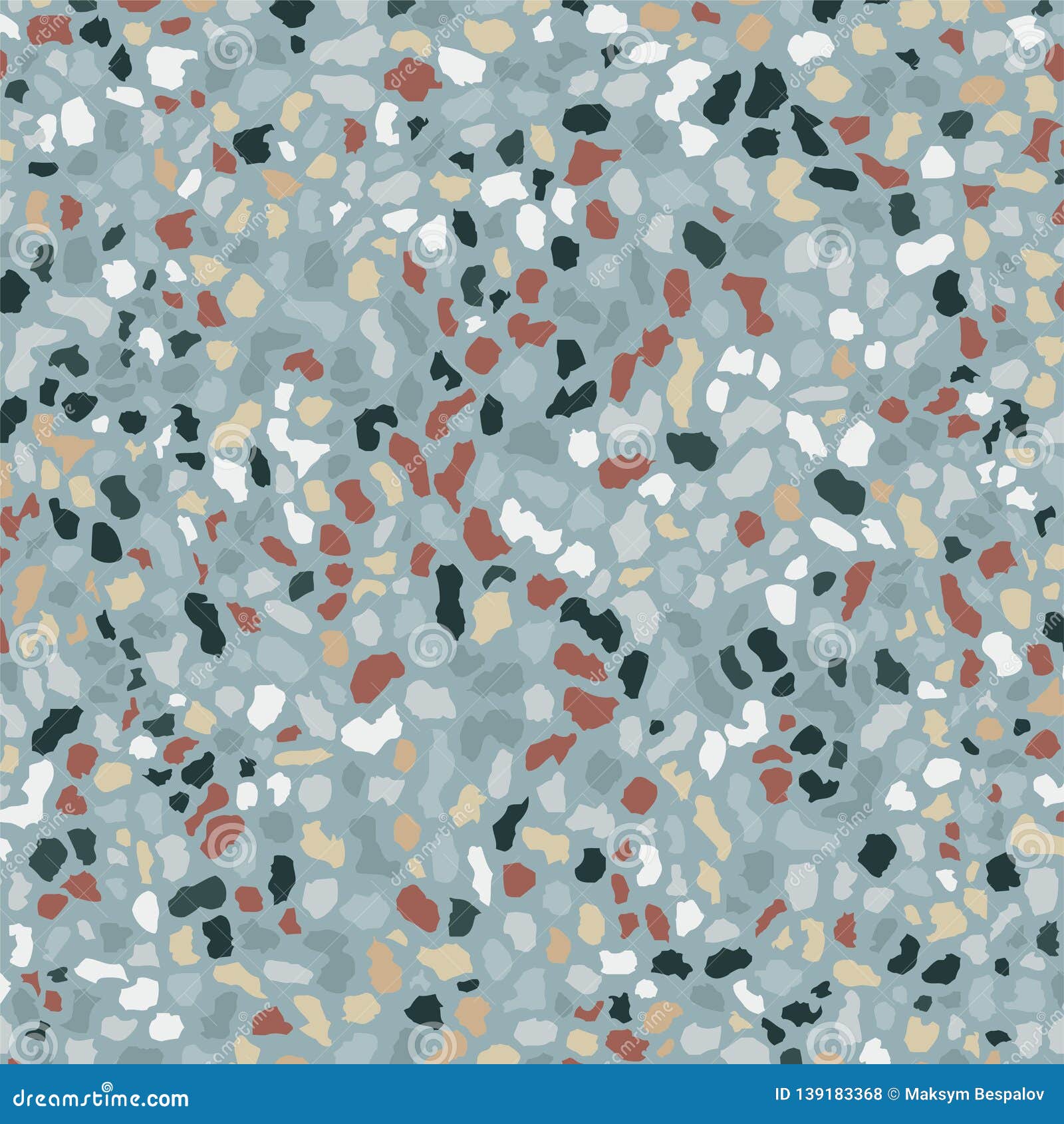 Terrazzo Flooring, Blue Seamless Pattern Background Texture. Abstract ...