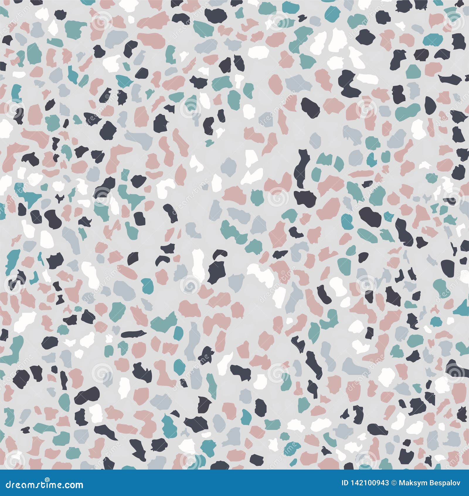 Terrazzo Flooring, Blue Seamless Pattern Background Texture. Abstract ...