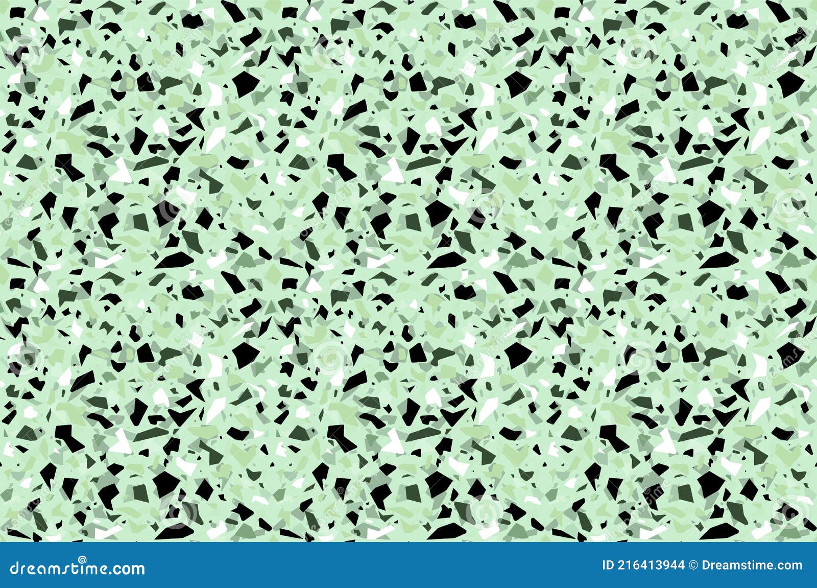 Terrazzo Flooring Green Seamless Pattern. Abstract Background. Marble ...