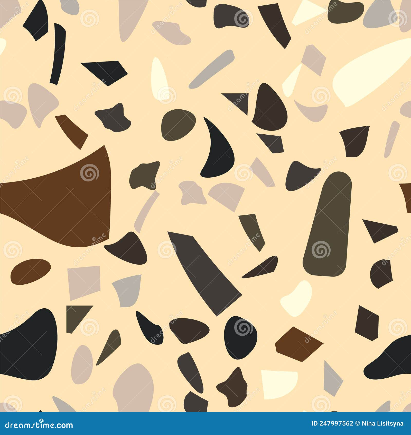 Terrazzo Flooring Vector Seamless Stock Vector - Illustration of retro ...