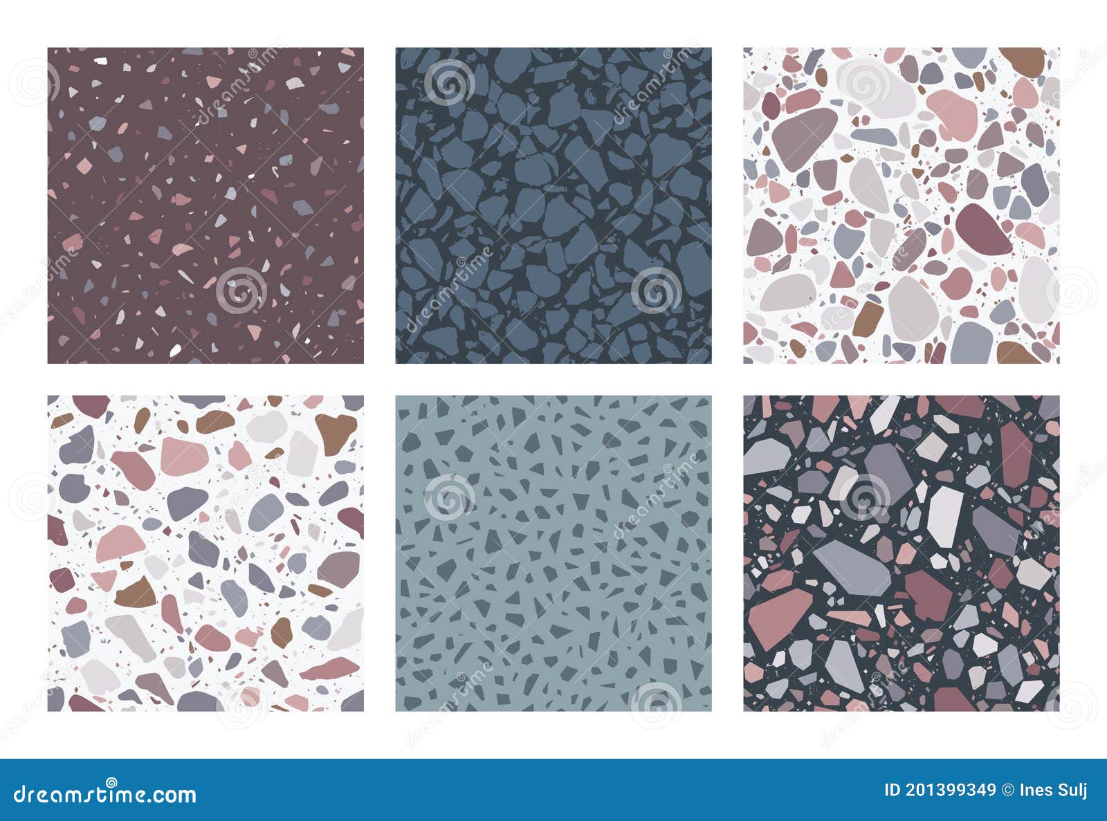 Terrazzo Patterns Posters. Set Of Four Vertical Discount Posters With ...