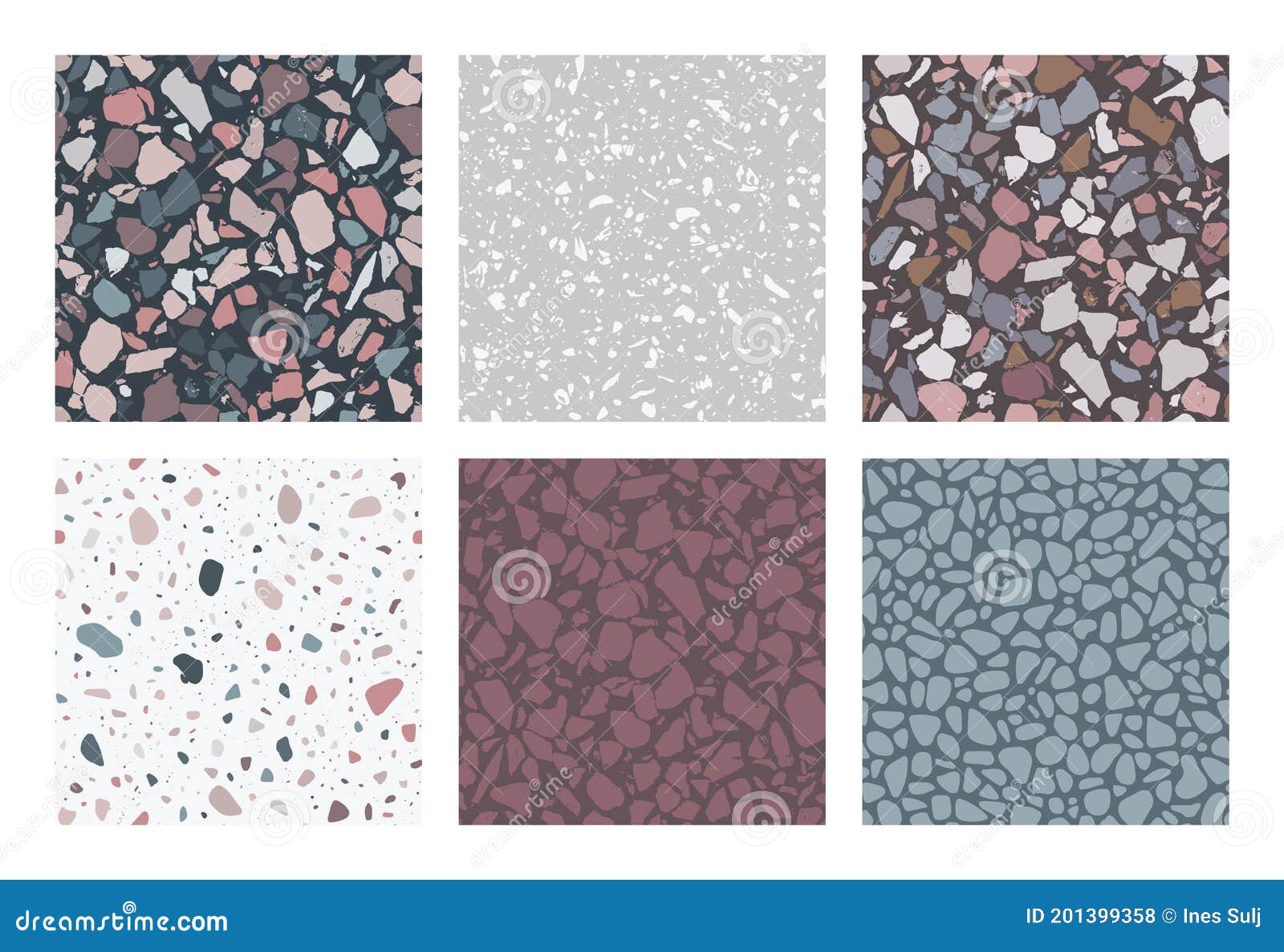 Terrazzo Patterns Posters. Set Of Four Vertical Discount Posters With ...