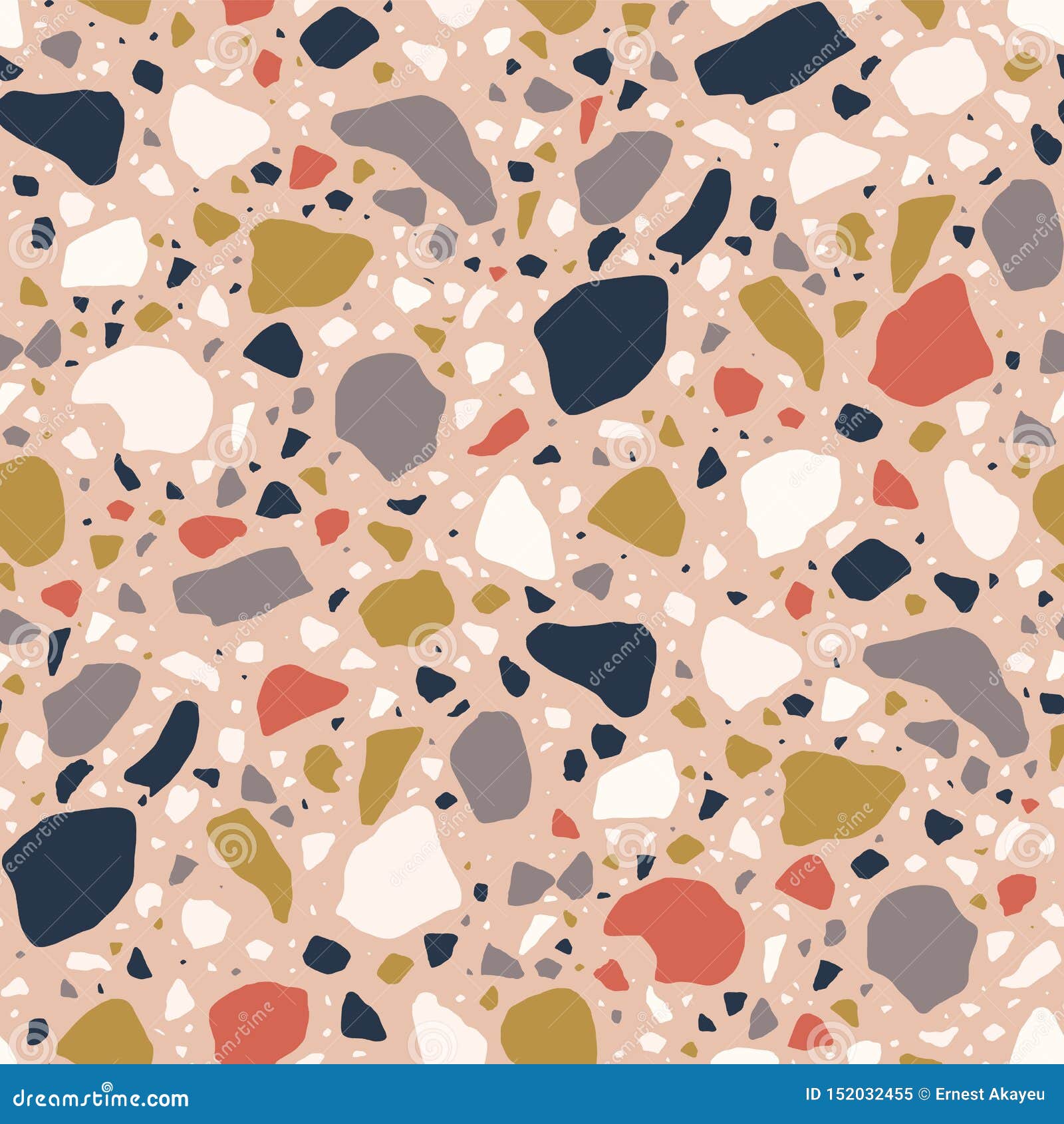 Terrazzo Seamless Pattern with Colorful Chips, Fractions or Fragments ...