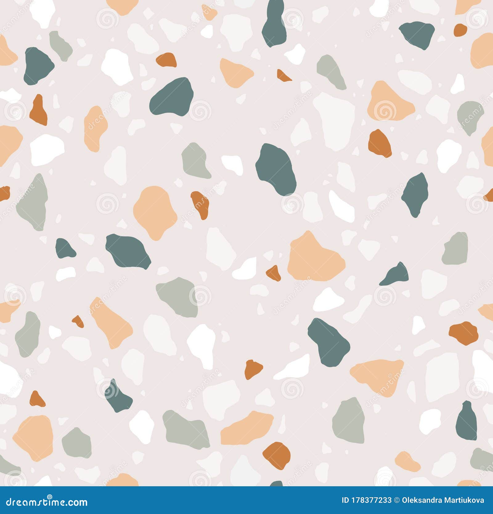 Terrazzo Seamless Pattern. Modern Colorful Tile Texture Stock ...