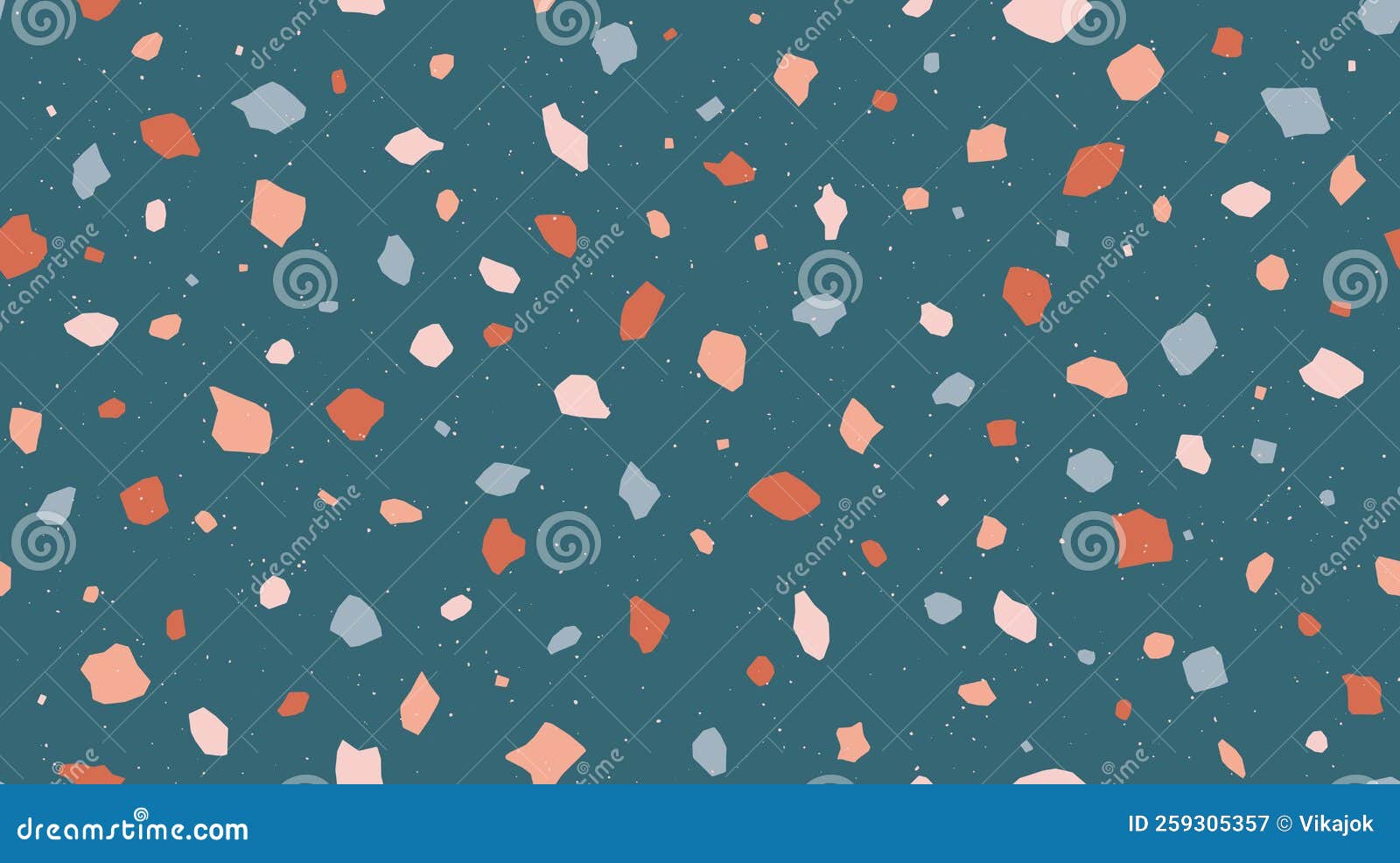 Terrazzo Seamless Pattern. Repeating Floor Texture. Green Mosaic ...