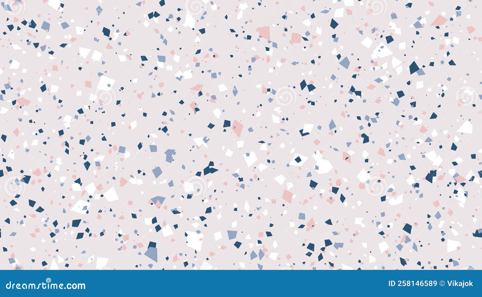 Terrazzo Seamless Pattern. Repeating Floor Texture. Pastel Mosaic ...