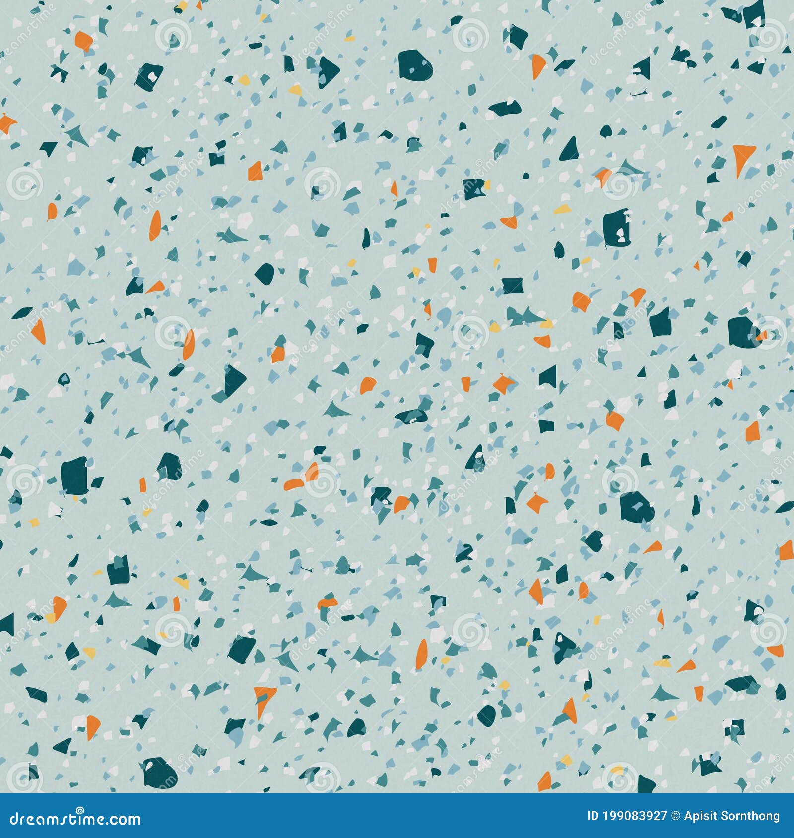 Blue Terrazzo Texture Background Pattern Stock Illustration ...