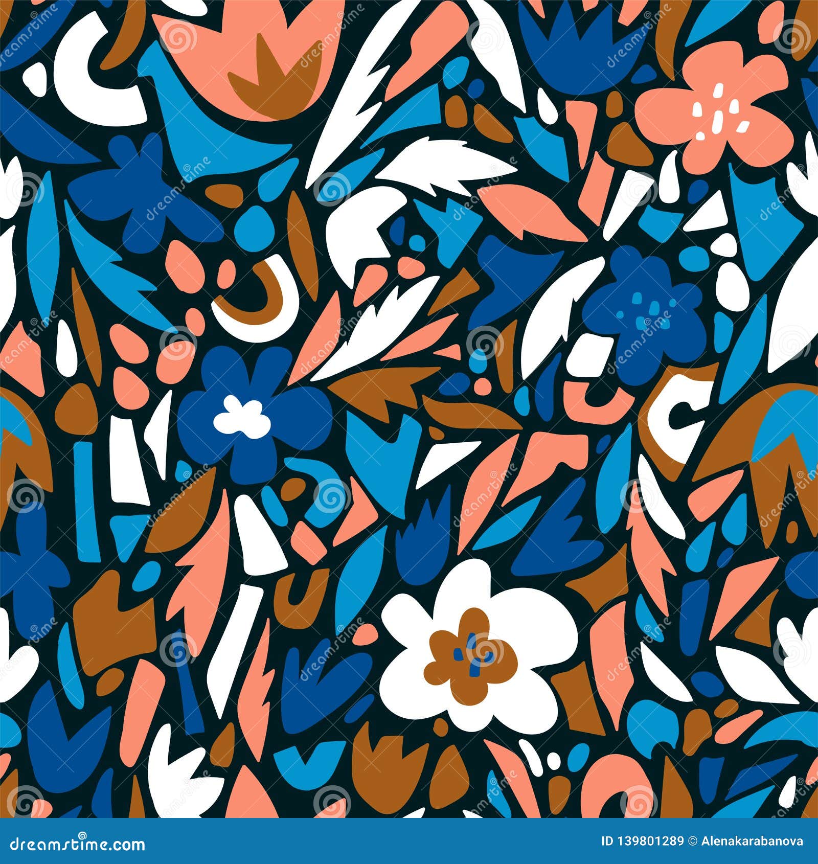 Abstract Childish Cartoon Illustration With Fun And Crazy Characters ...