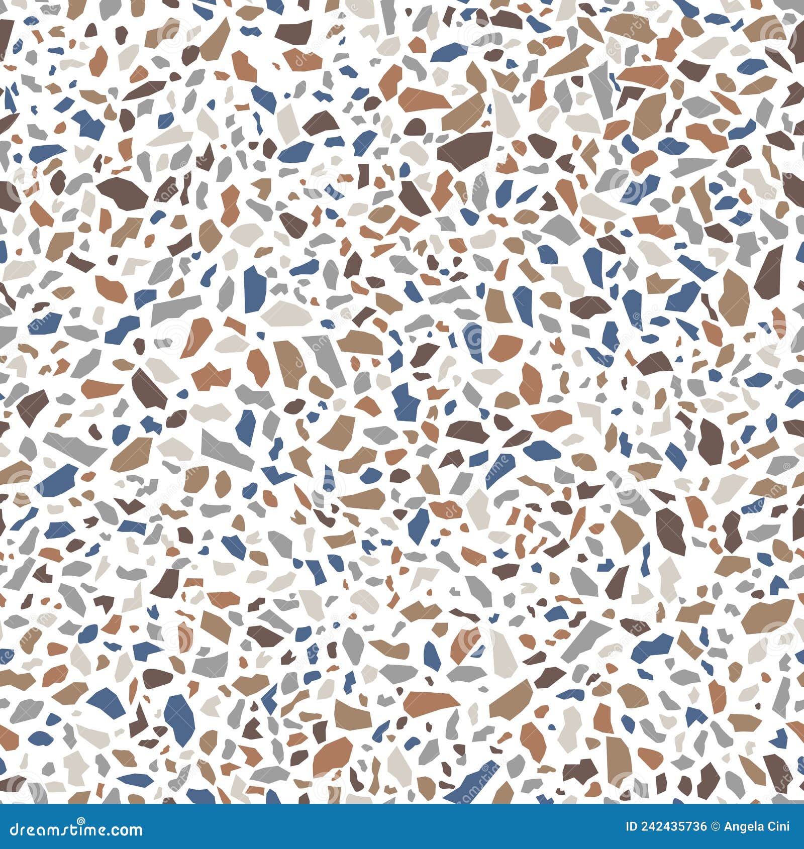 Terrazzo Stone Texture Seamless Pattern Design on White Background ...