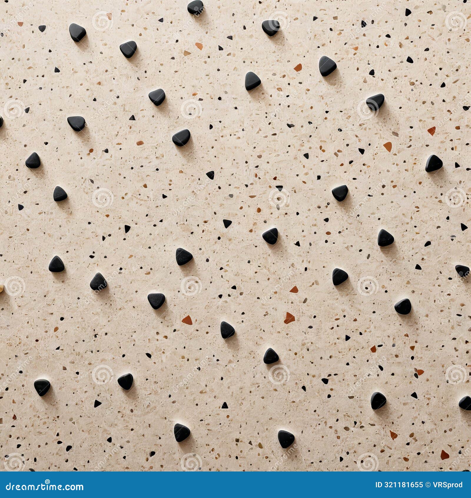 Terrazzo Surface with Black Stone Inlays Stock Image - Image of ...