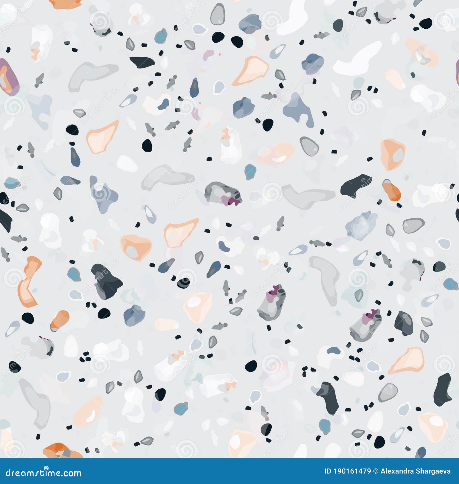 Terrazzo Texture Vector. Flooring Seamless Pattern Stock Vector ...