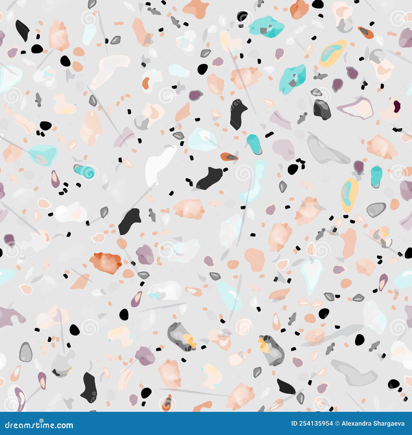 Terrazzo Texture Vector. Flooring Seamless Pattern Stock Vector ...