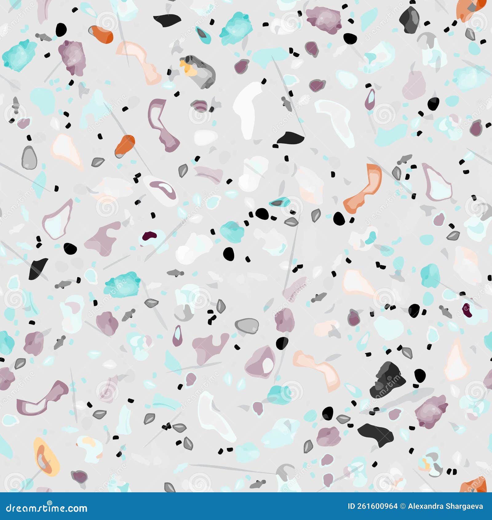 Terrazzo Texture Vector. Flooring Seamless Pattern Stock Vector ...