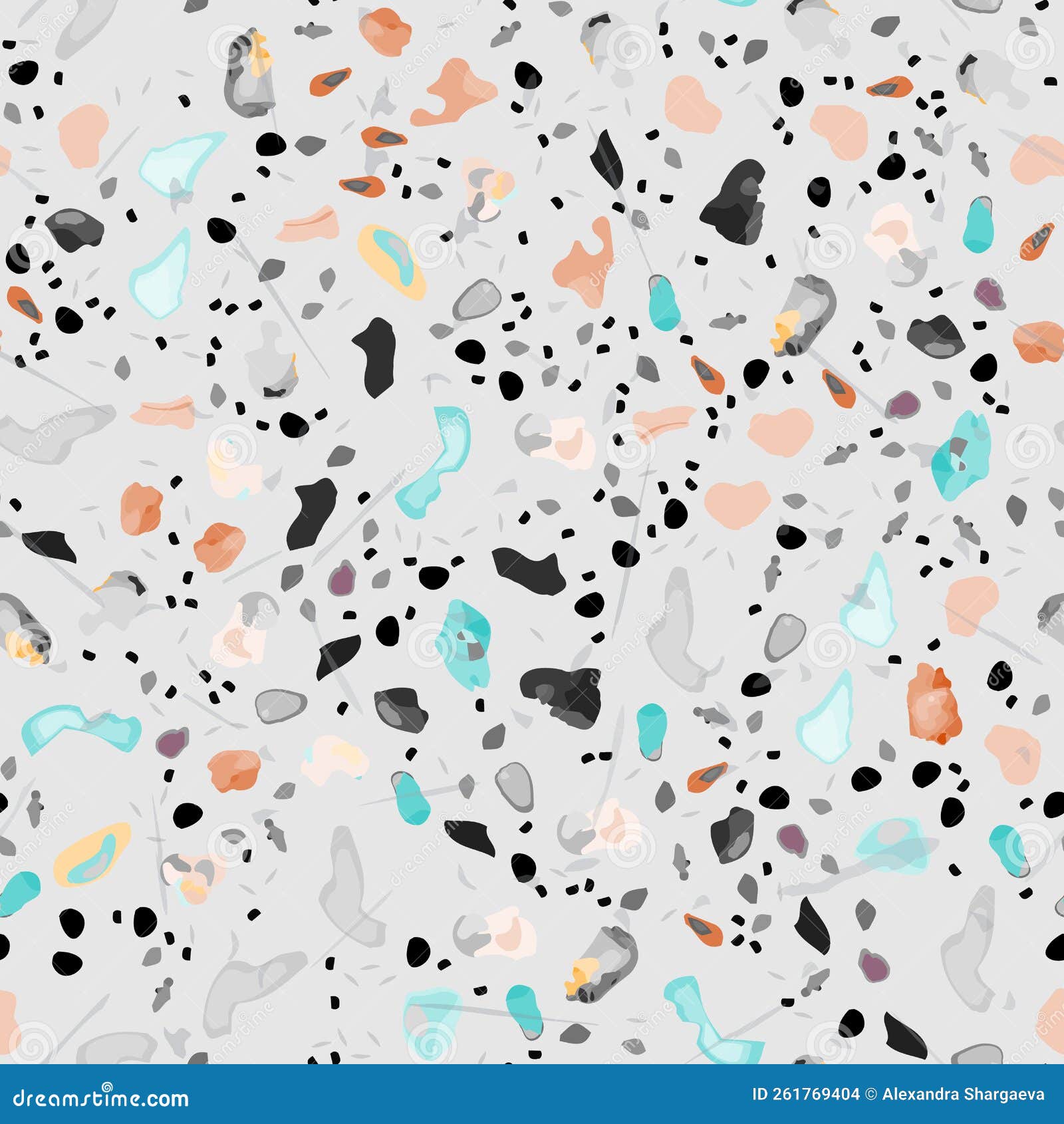 Terrazzo Texture Vector. Flooring Seamless Pattern Stock Vector ...