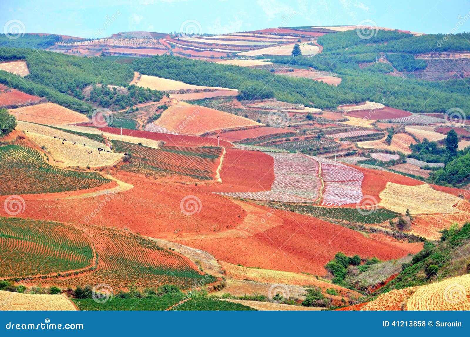 Terre De Rouge De Dongchuan Photo stock - Image du couleur, saleté ...
