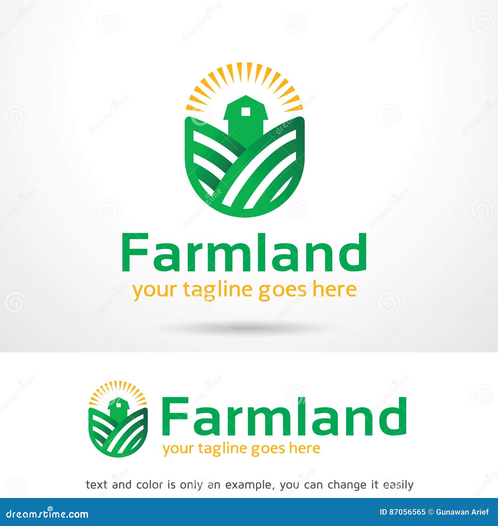 Terre Logo Template Design Vector De Ferme Illustration de Vecteur ...