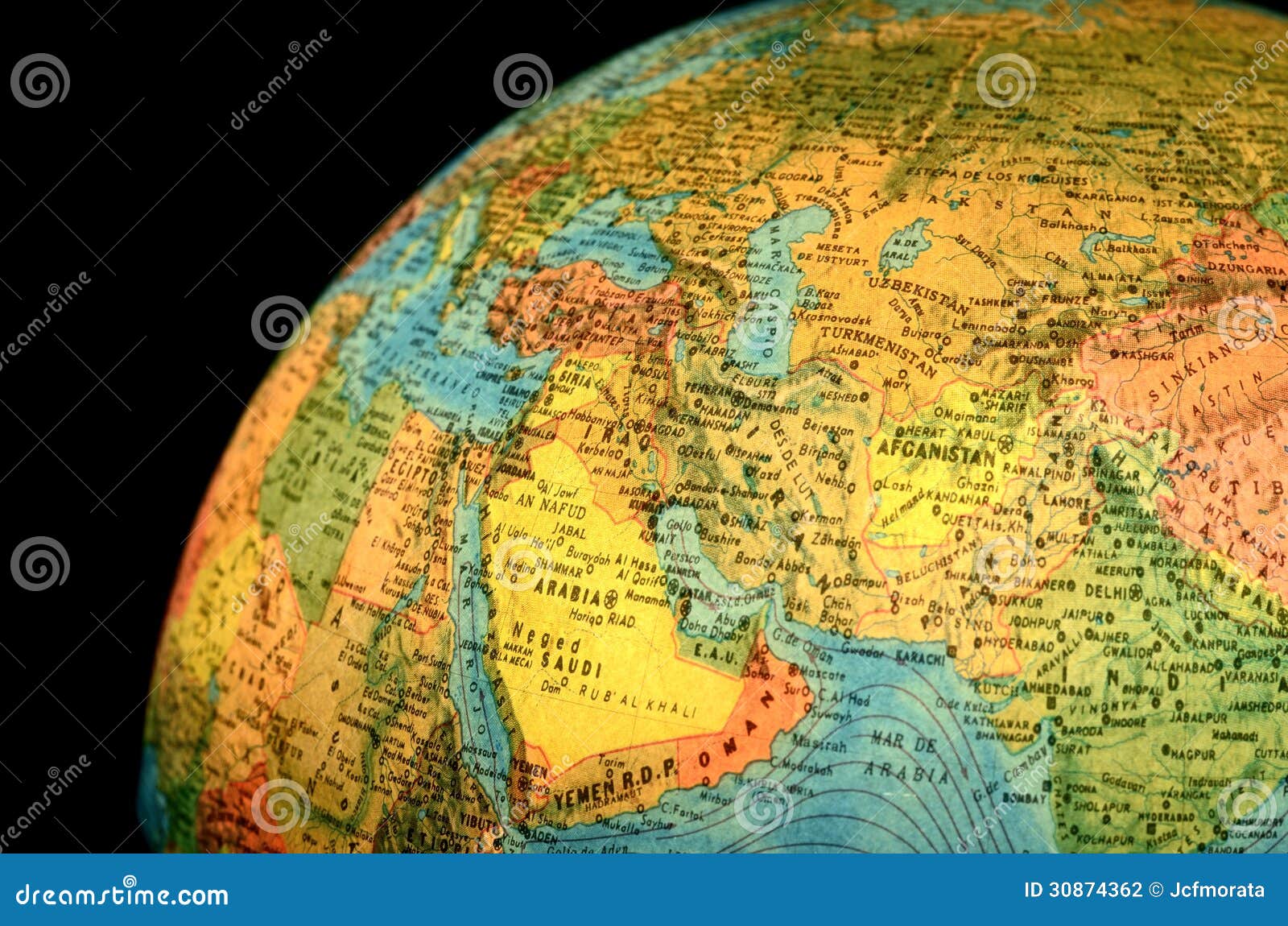 Terrestrial globe stock photo. Image of countries, peninsula - 30874362
