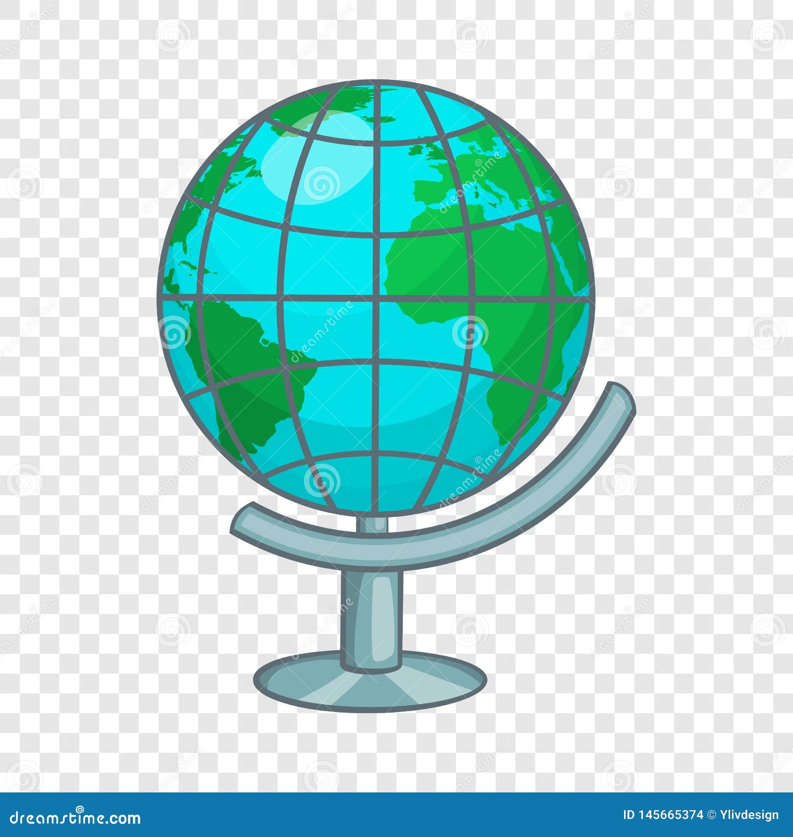 Terrestrial Globe Icon, Cartoon Style Stock Vector - Illustration of ...