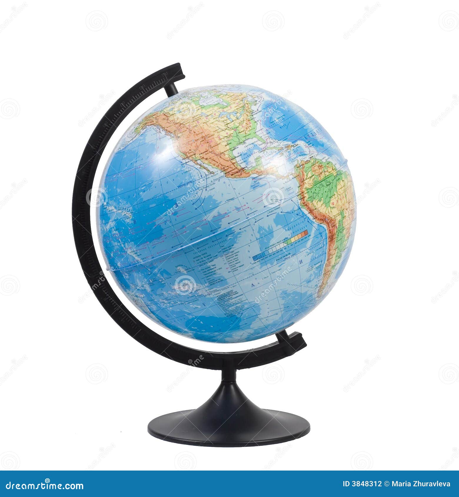 Terrestrial globe isolated stock photo. Image of travel - 3848312