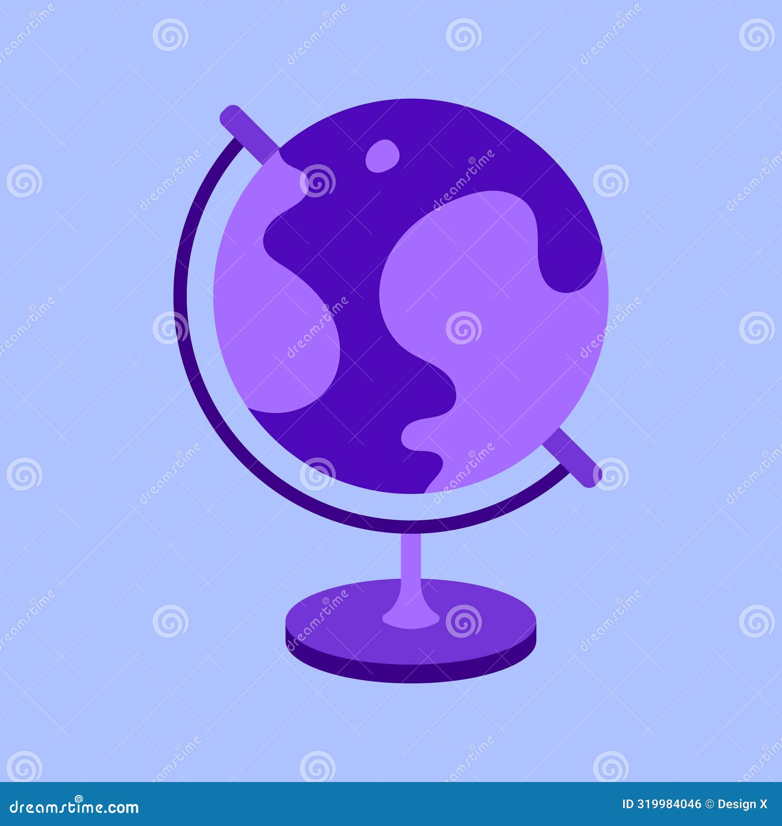 Terrestrial Globe Vector Icon. School Desk World Globe Icon Vector ...