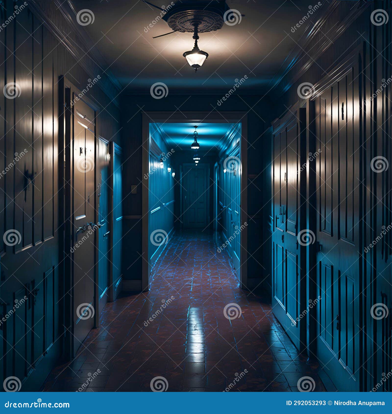 Terrible corridor stock illustration. Illustration of design - 292053293