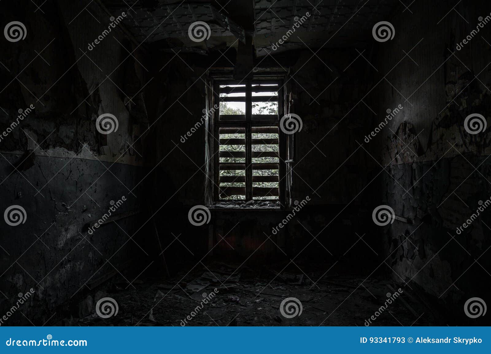 Terrible destroyed room stock image. Image of shards - 93341793
