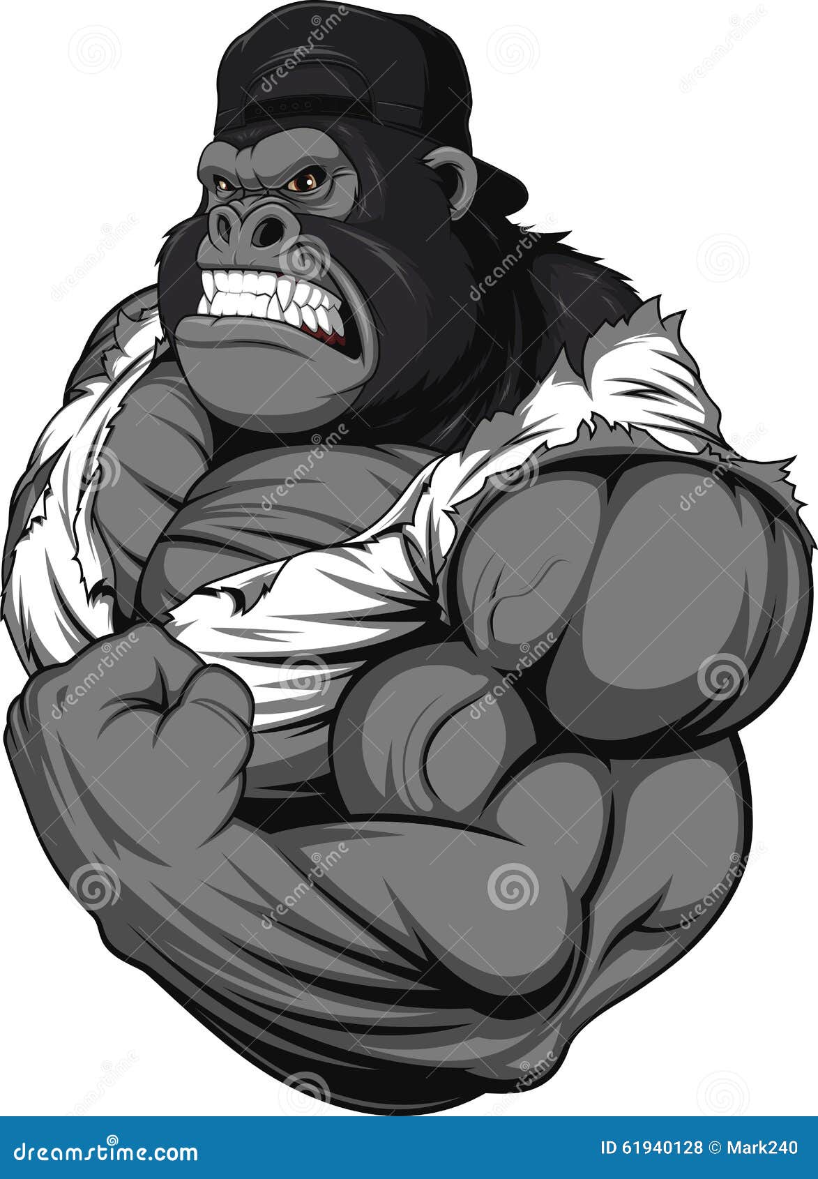 Gorilla Cartoon Vector | CartoonDealer.com #244351