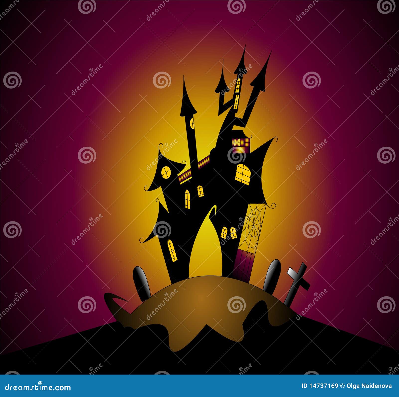 Terrible house stock illustration. Illustration of autumn - 14737169