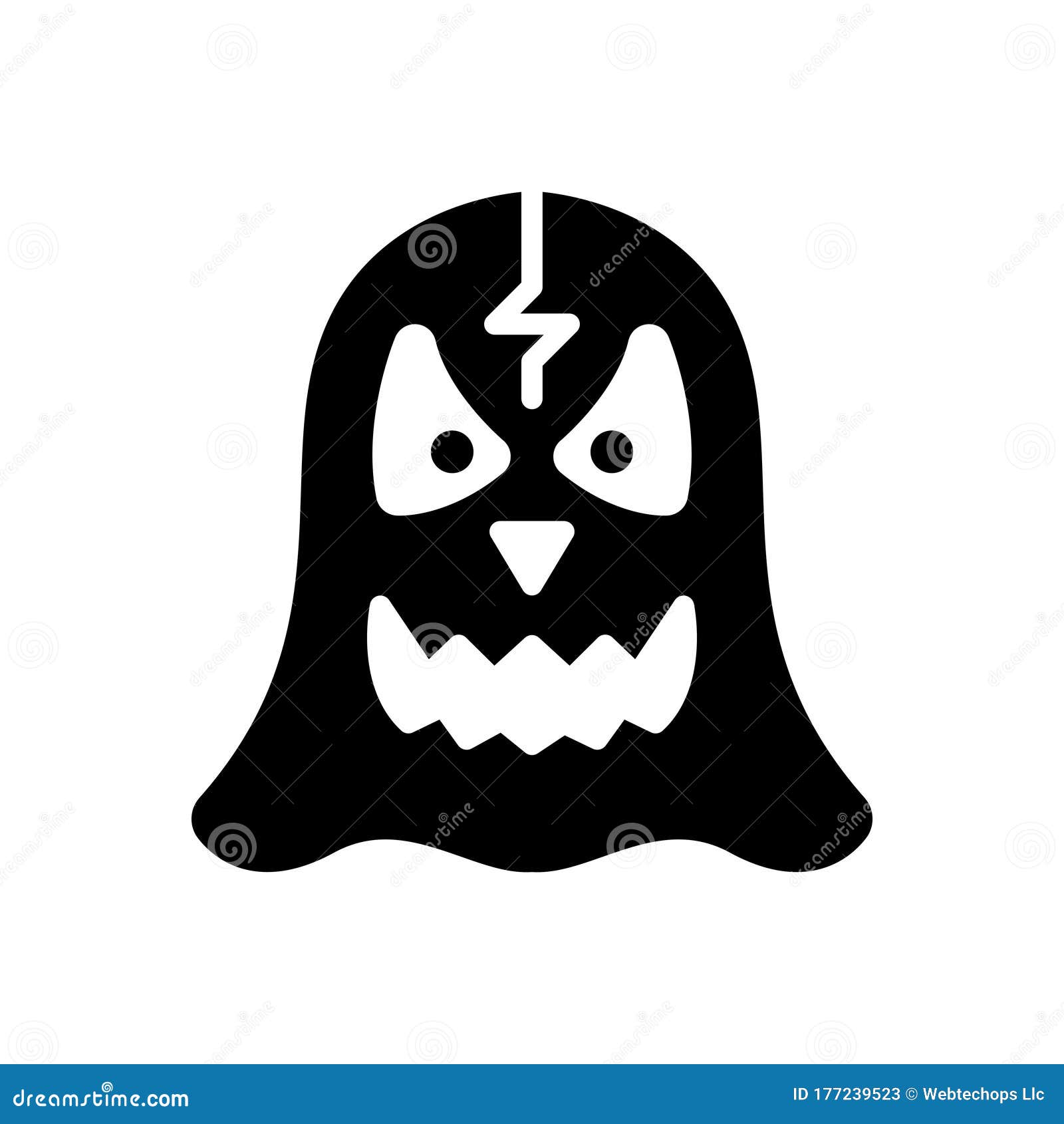 Black Solid Icon for Terrible, Dire and Terrifying Stock Vector ...