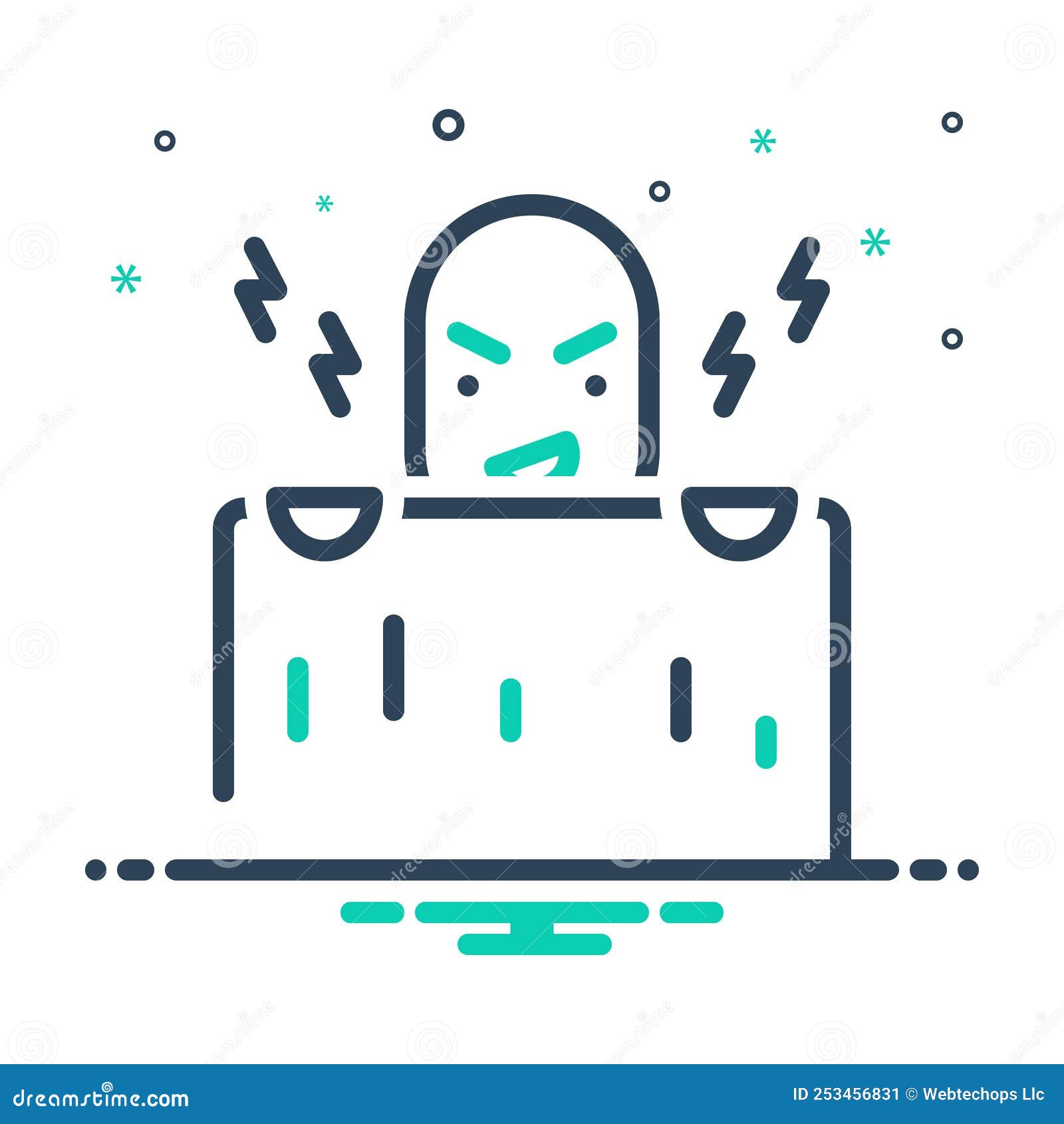Mix Icon for Terrible, Dreadful and Awful Stock Illustration ...