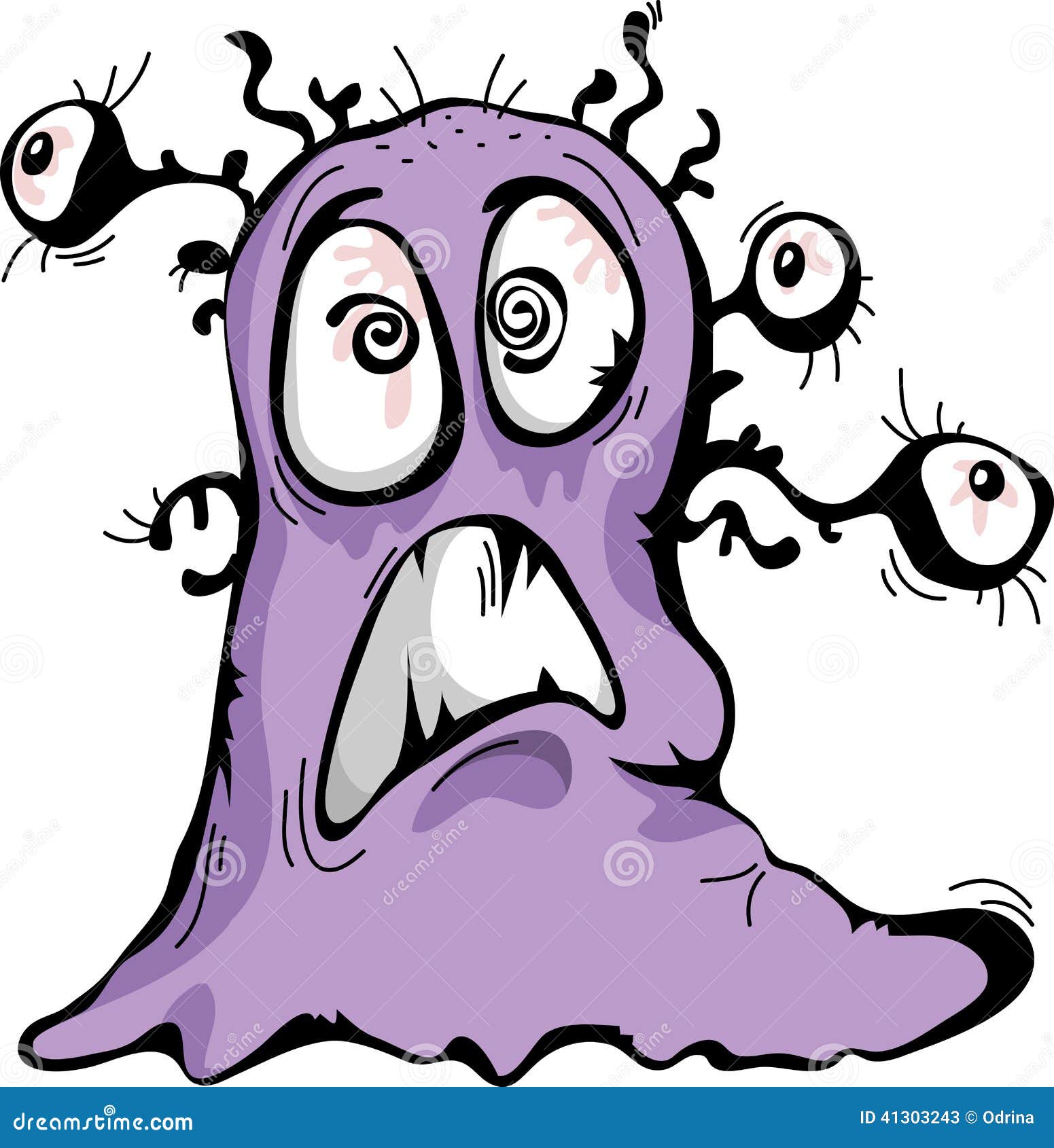 Terrible microbe stock vector. Illustration of anger - 41303243