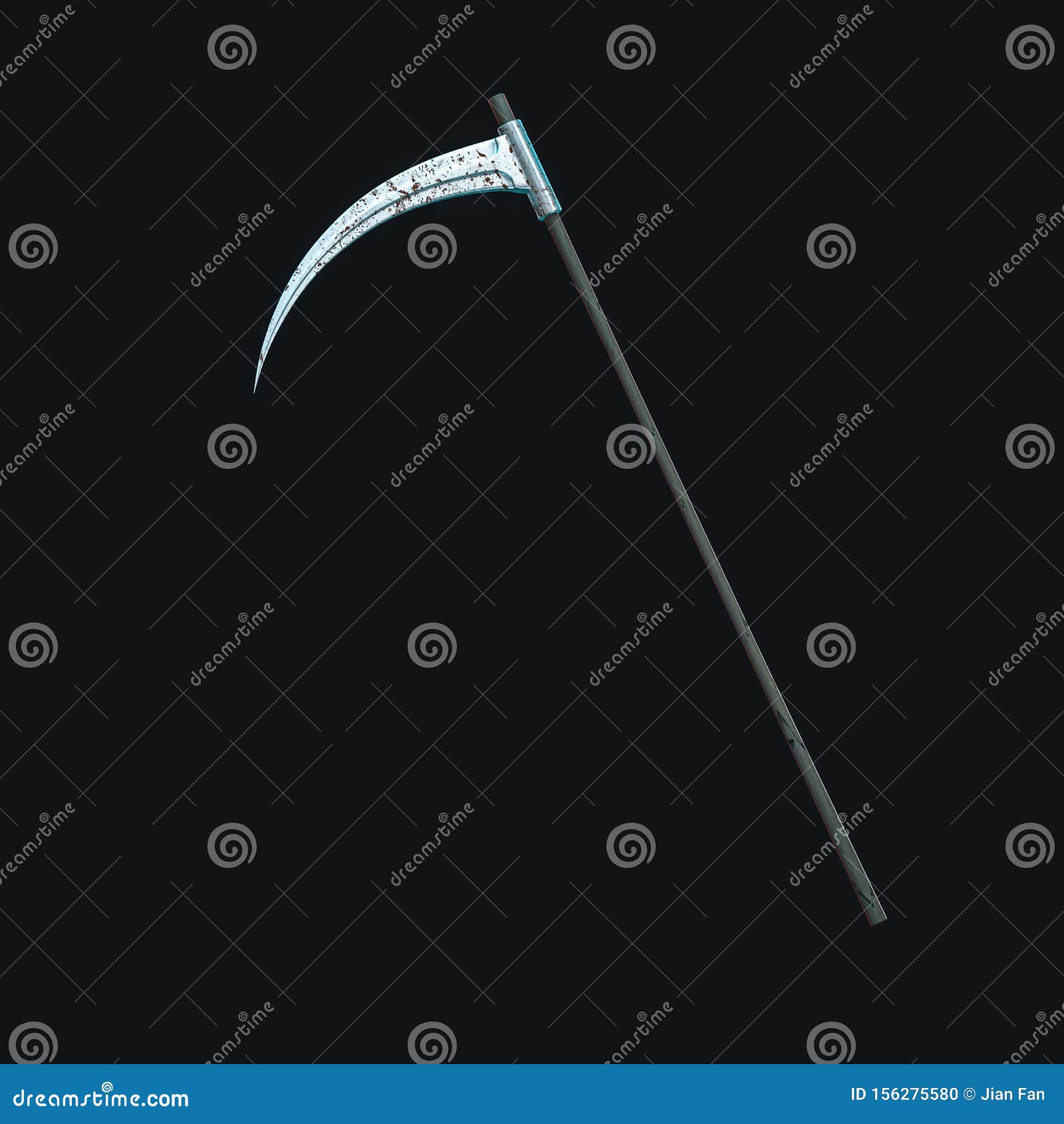 The Terrible Scythe with Dark Background, 3d Rendering Stock ...