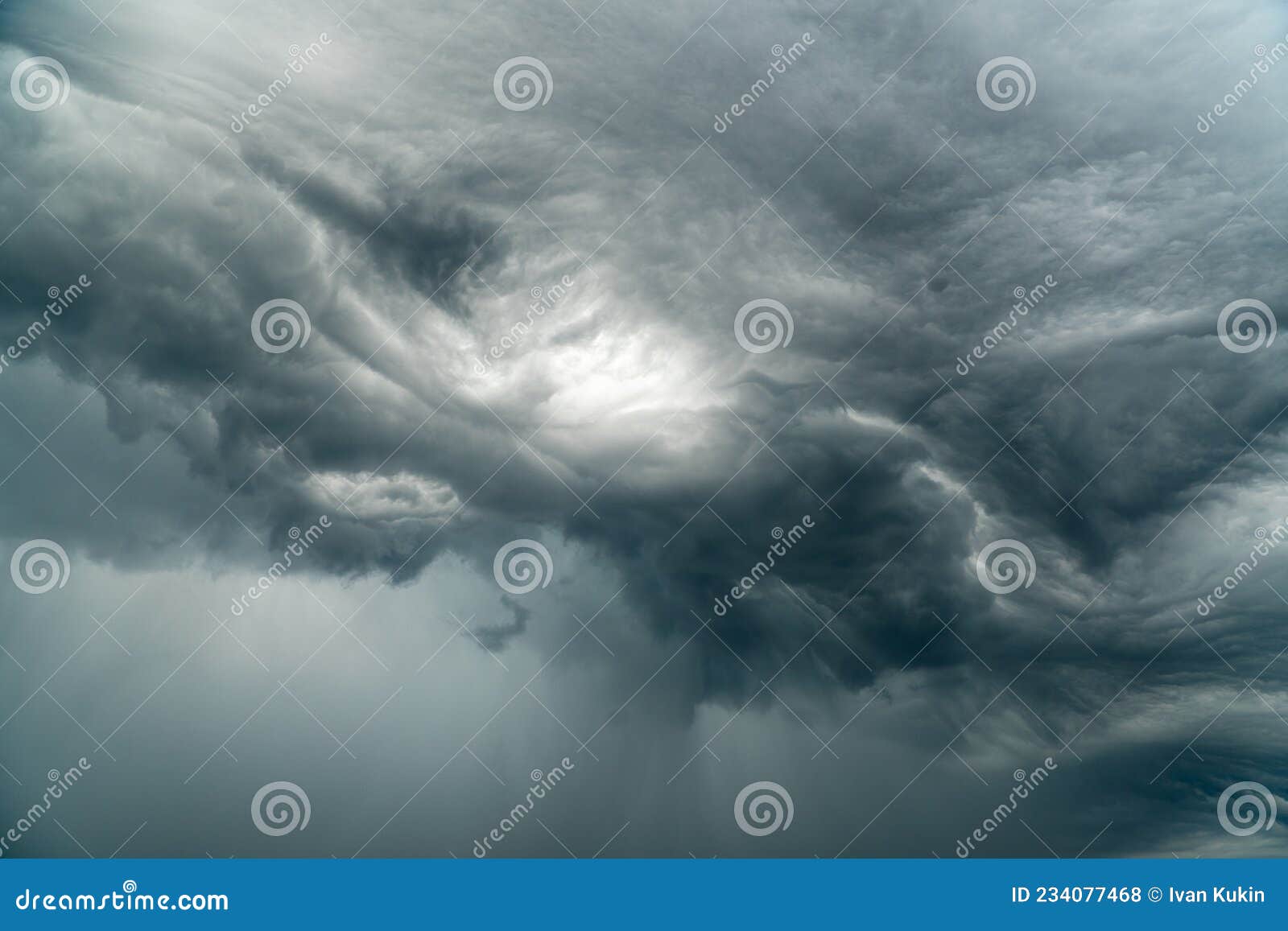 Terrible Storm Clouds, the Beginning of a Hurricane Stock Photo - Image ...