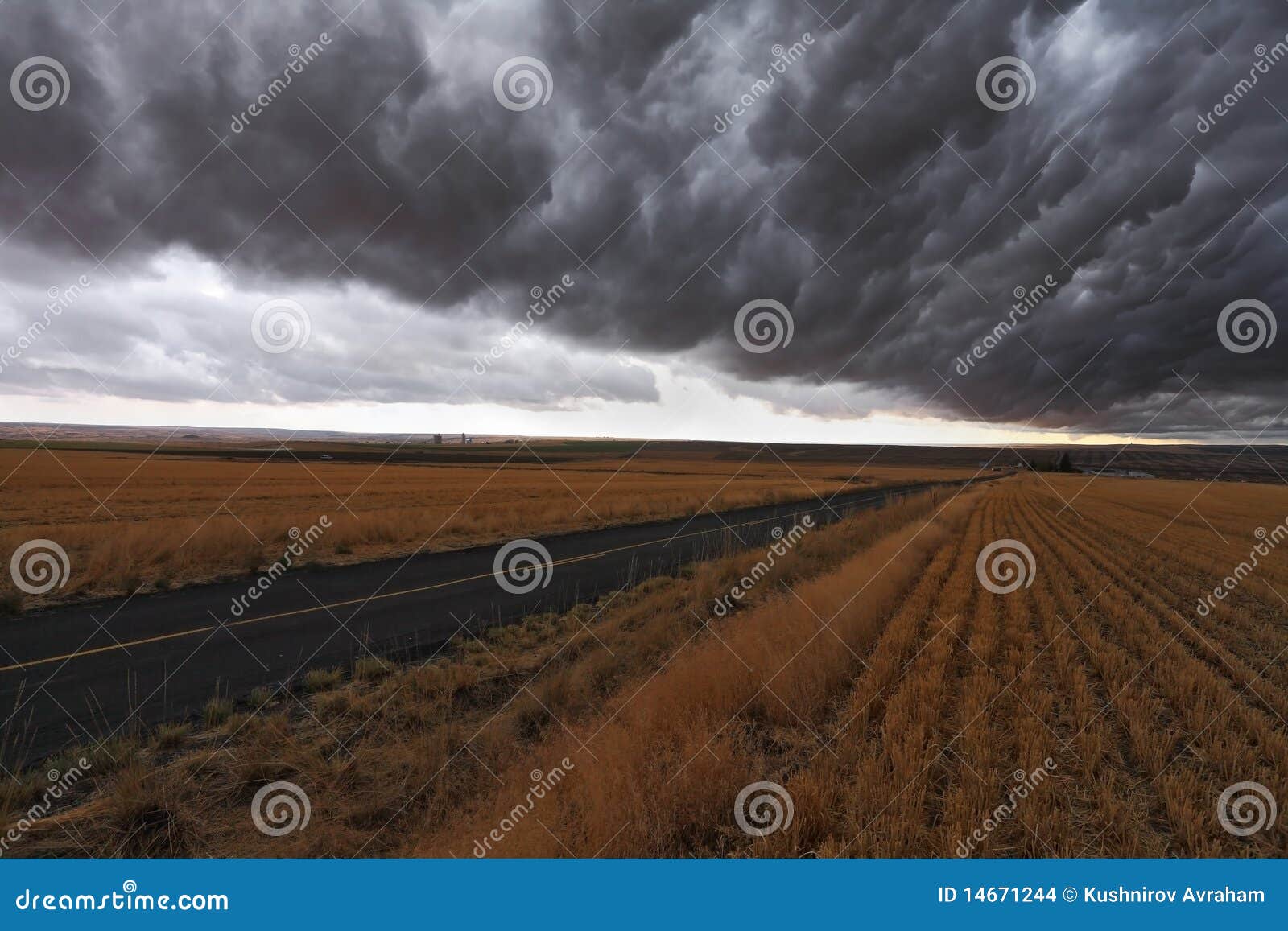 Terrible Storm Over Rural Roads Stock Photo - Image of road, lane: 14671244