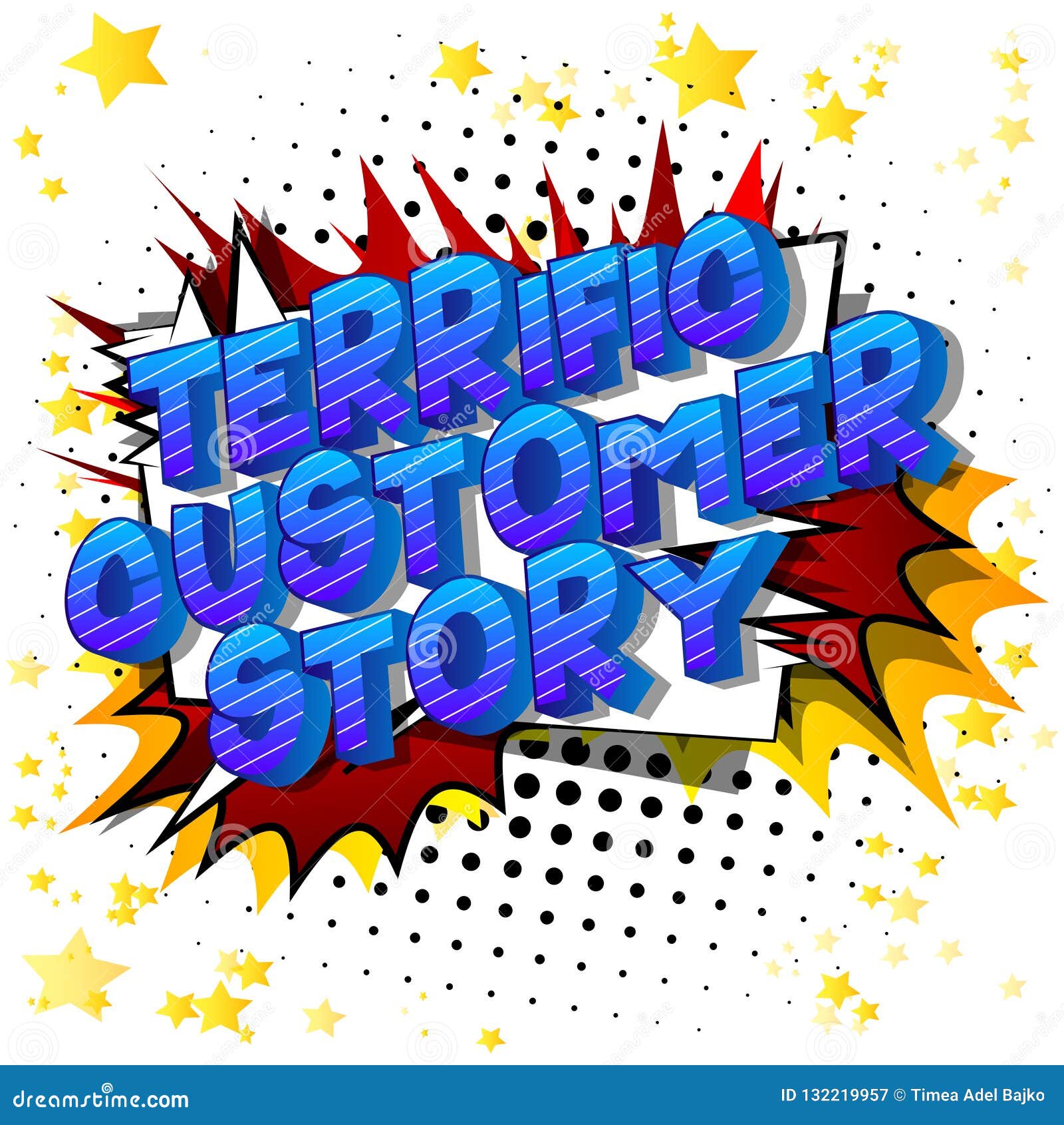 Terrific Customer Story - Comic Book Style Words Stock Vector ...