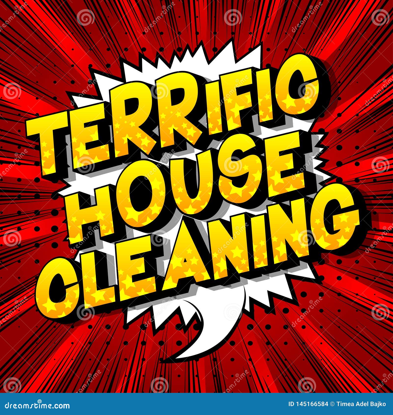 Terrific House Cleaning - Comic Book Style Words. Stock Vector ...