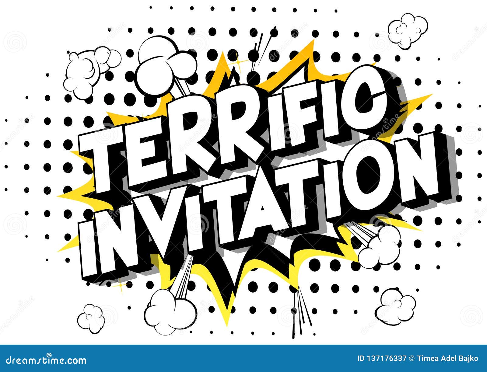 Terrific Invitation - Comic Book Style Words. Stock Vector ...