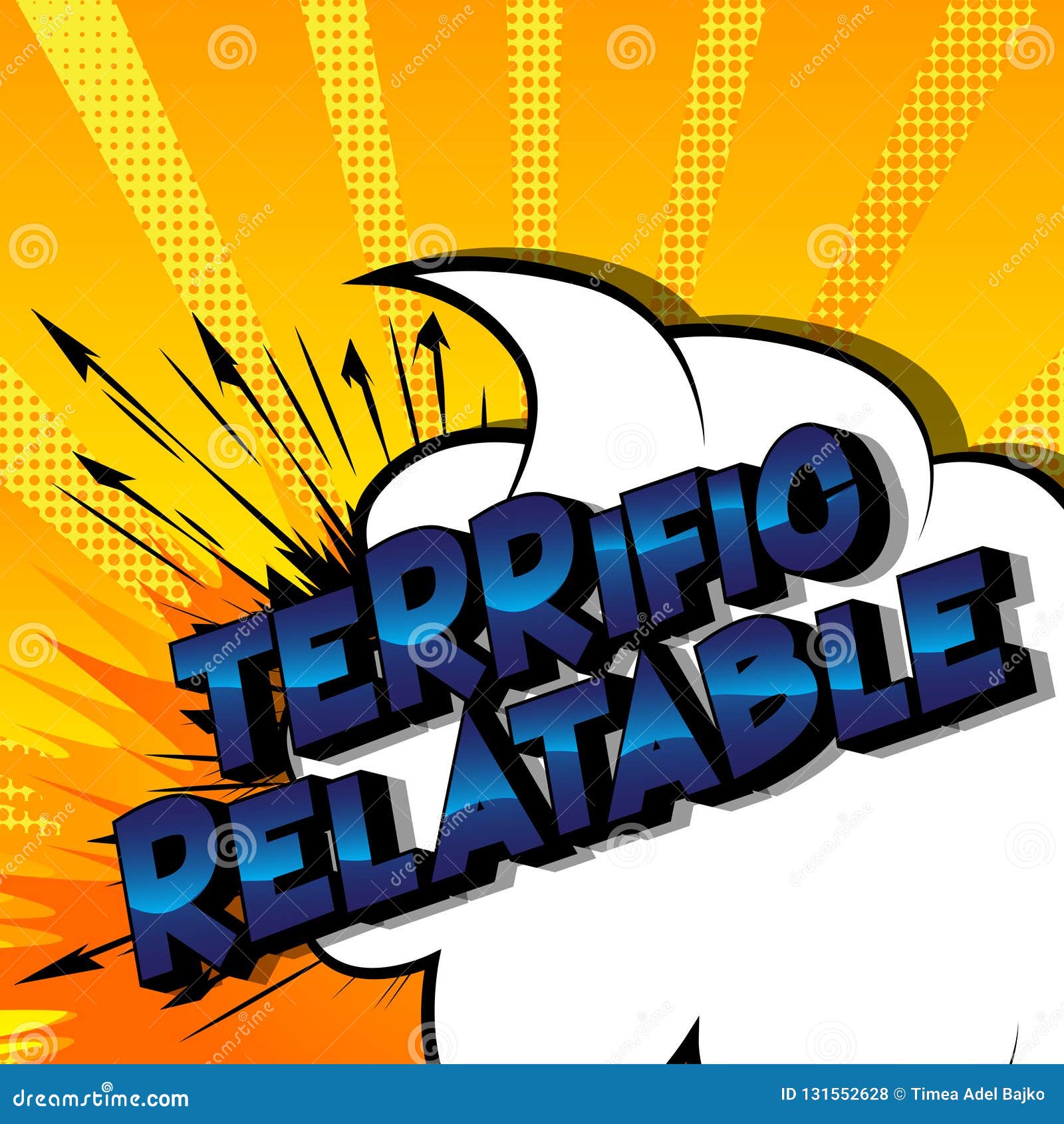 Terrific Relatable - Comic Book Style Words. Vector Illustration ...