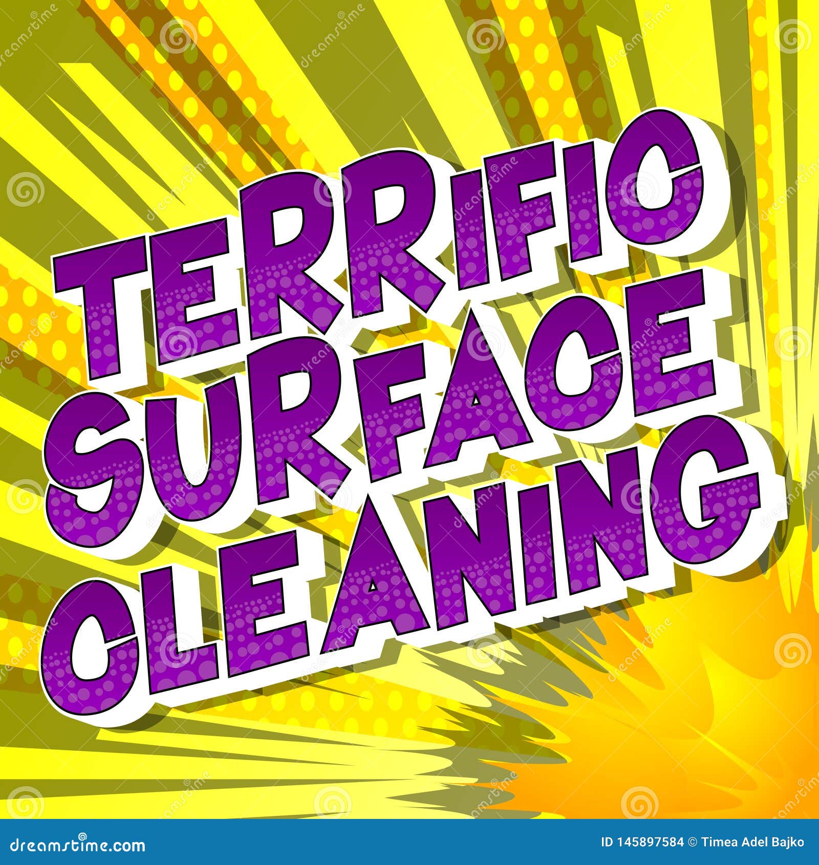Terrific Surface Cleaning - Comic Book Style Words. Stock Vector ...