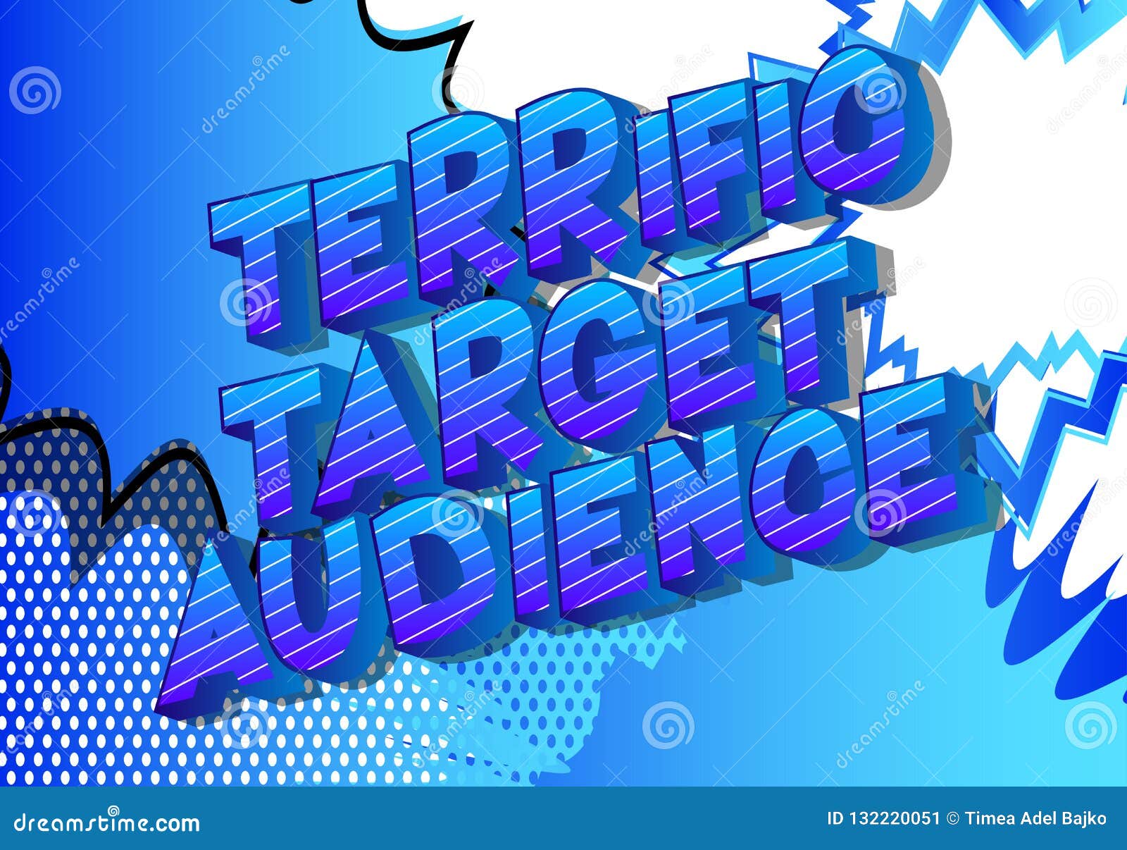 Terrific Target Audience - Comic Book Style Word Stock Vector ...