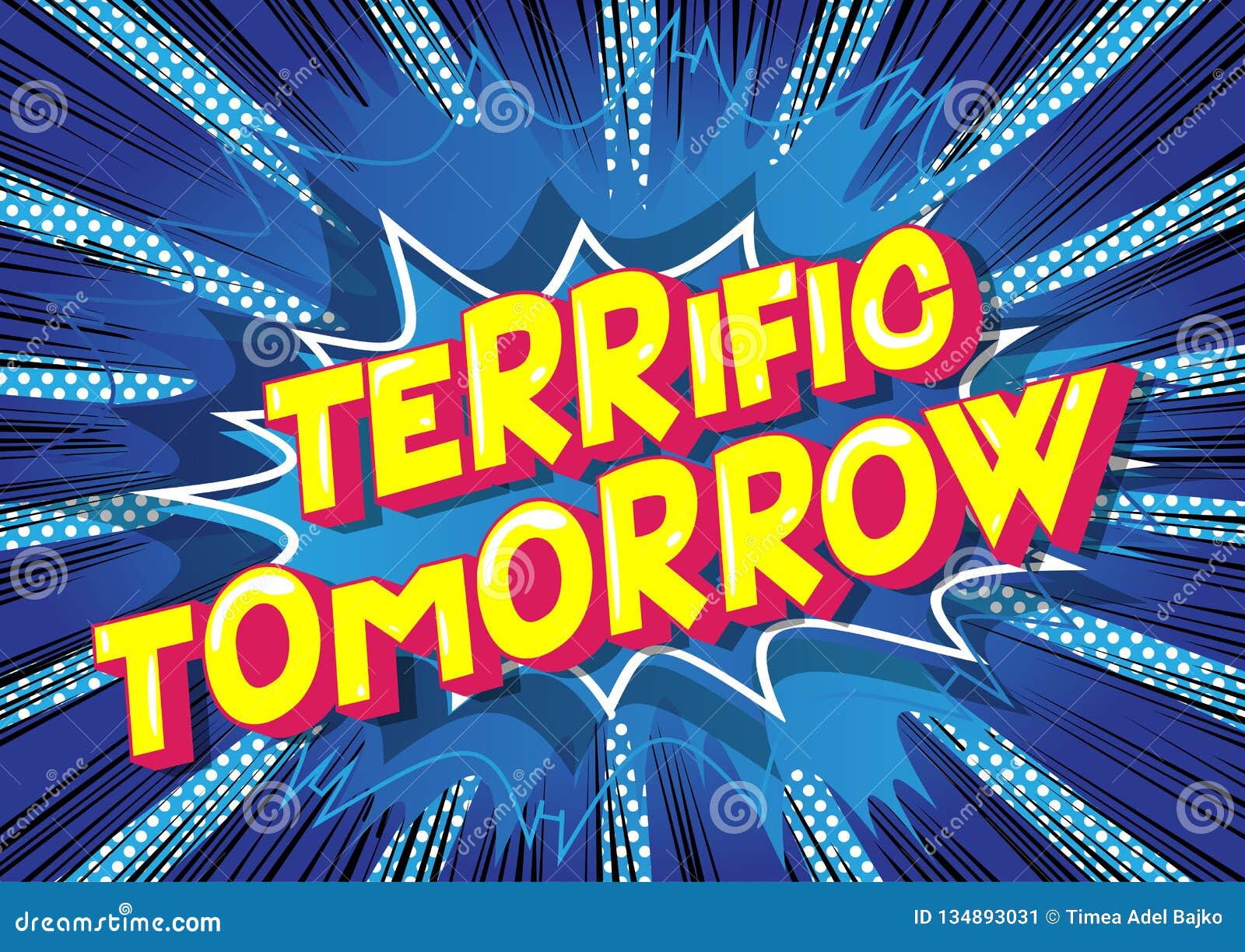 Terrific Movement - Comic Book Style Words. Vector Illustration ...